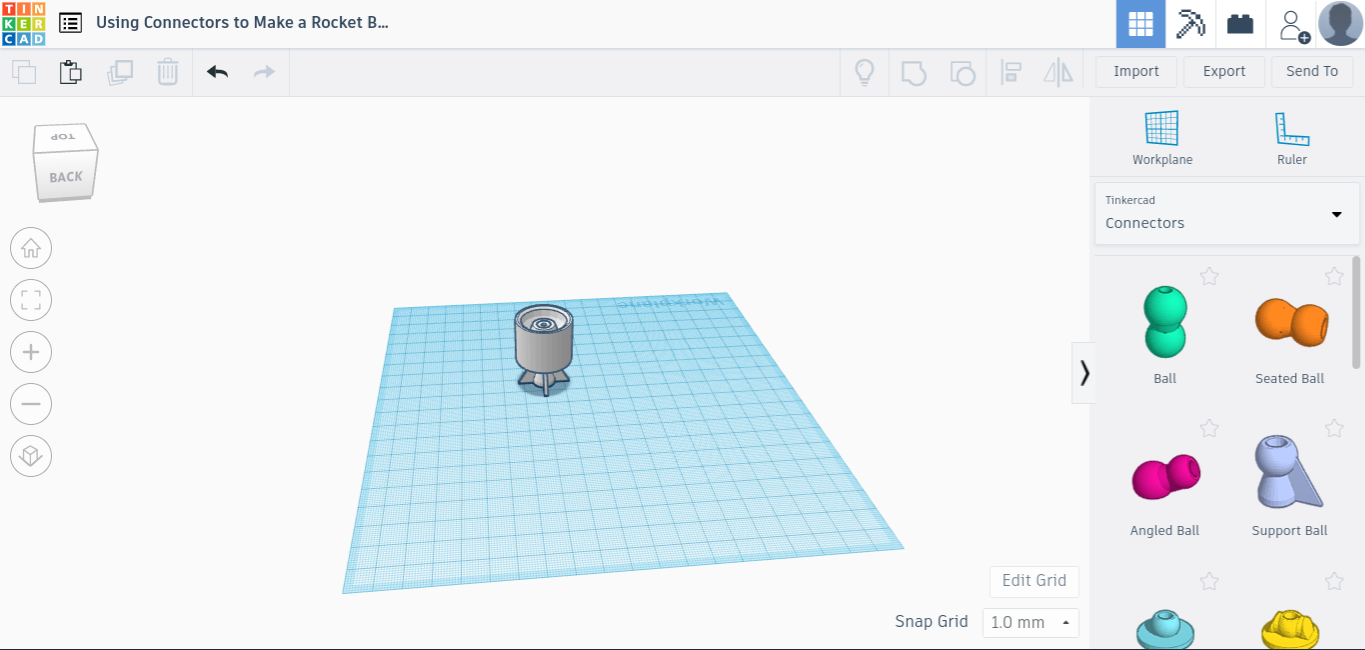 How to Make a Rocket Using Connectors in Tinkercad (Connectors) : 12 ...