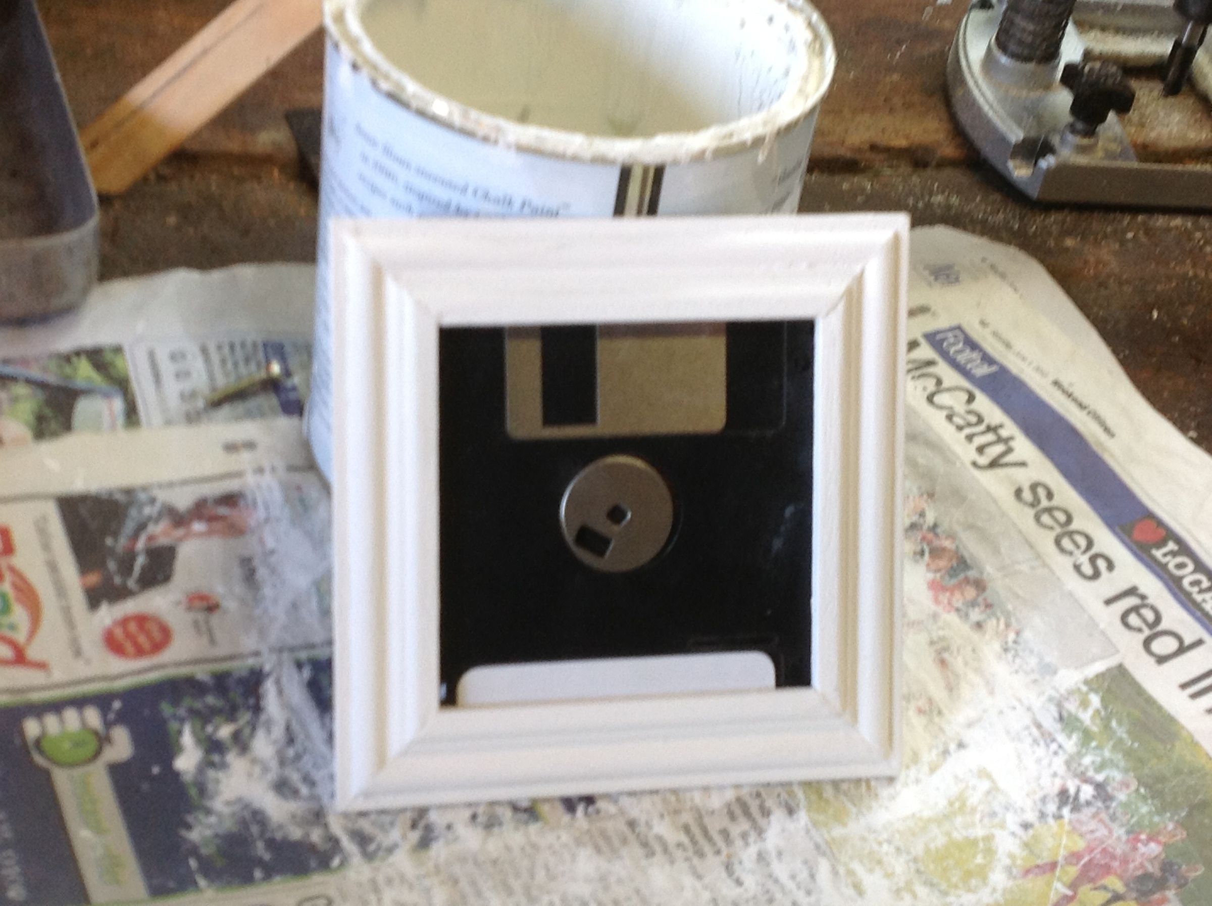 Wooden Framed Floppy Disc Coaster : 4 Steps - Instructables