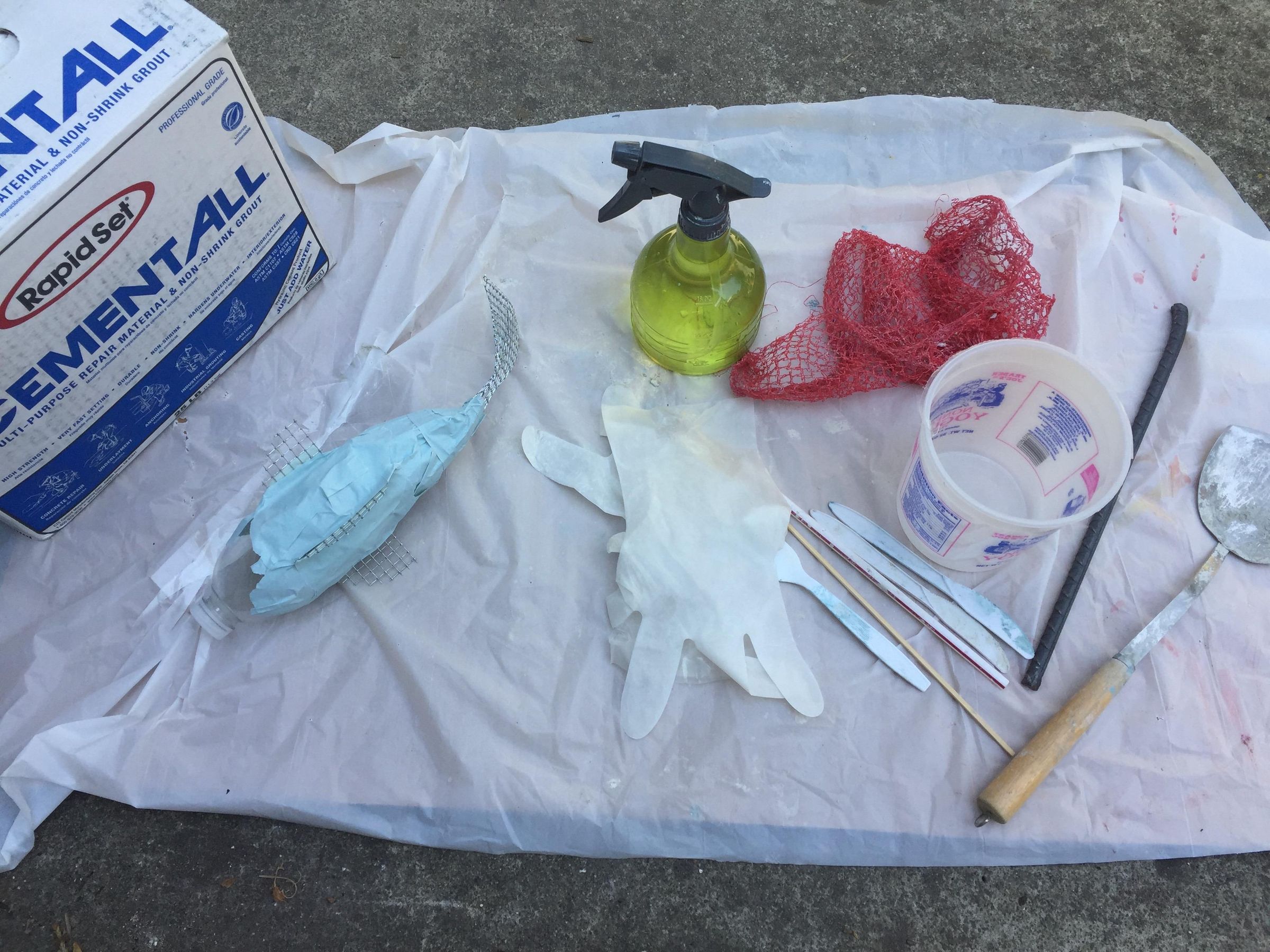 Concrete Garden Fish From Plastic Water Bottles : 4 Steps (with ...