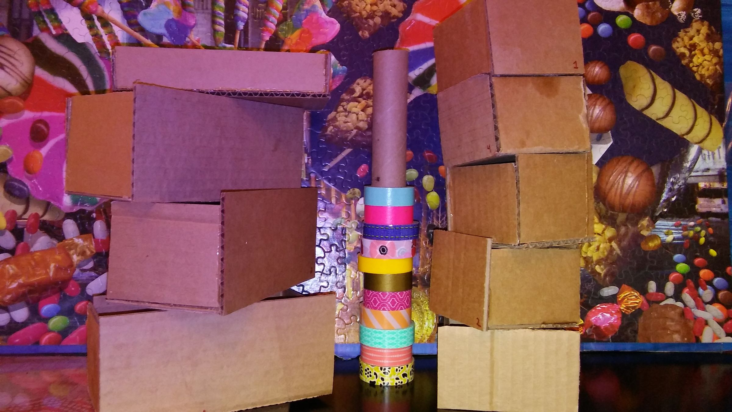 DIY Cardboard Craft Tower Organizer : 10 Steps (with Pictures ...