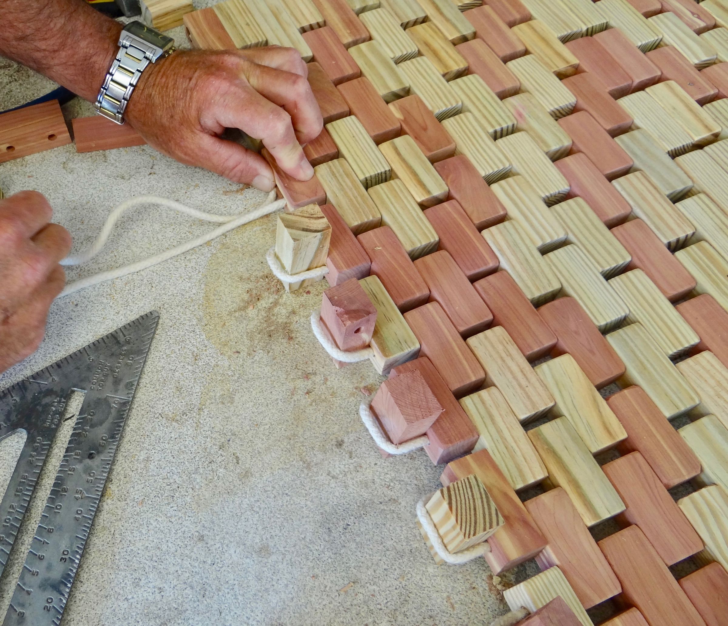 Mosaic Wooden Rope Mat : 8 Steps (with Pictures) - Instructables