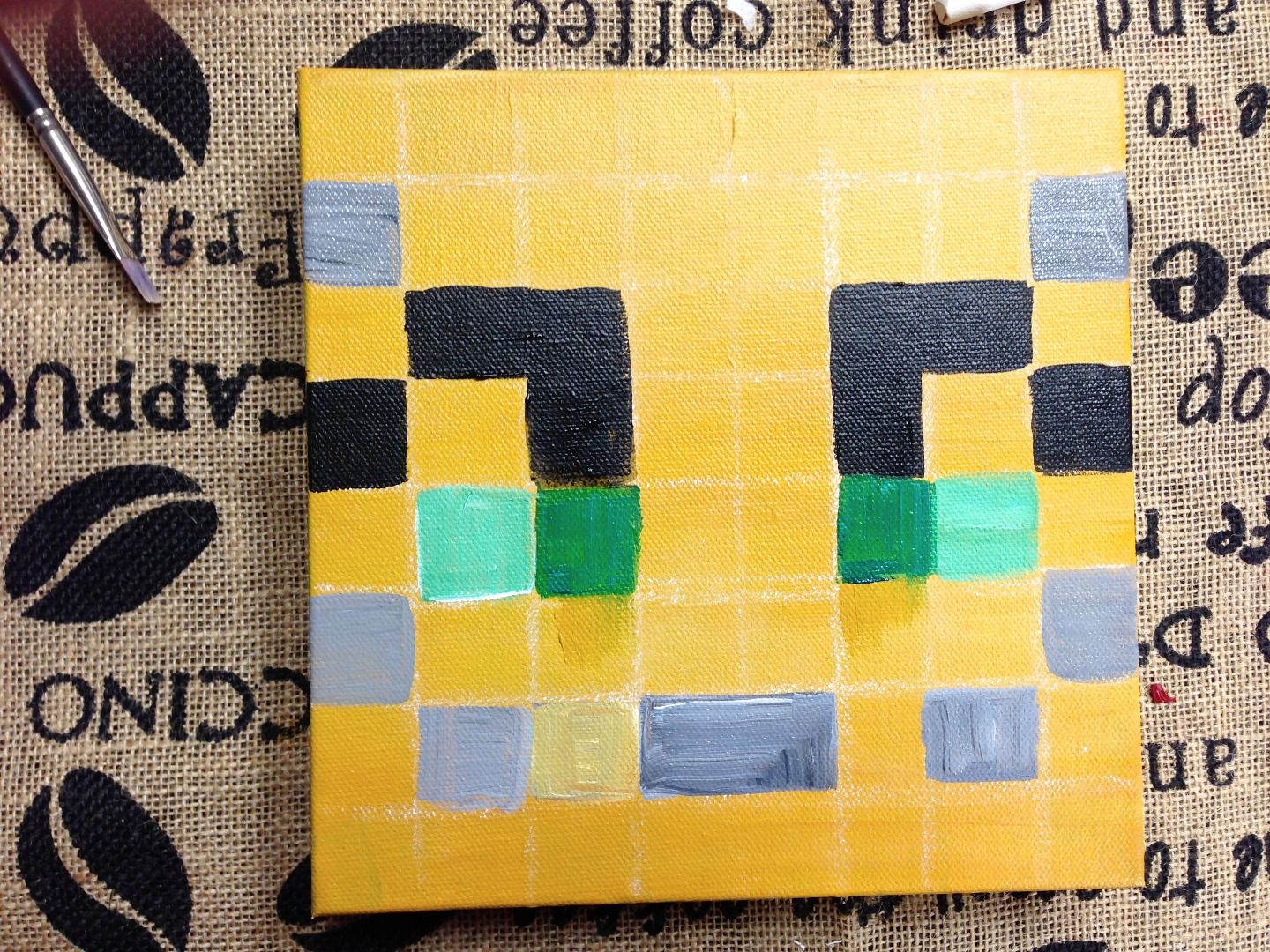 How to Paint Minecraft Faces - Creeper - Pig - Stampy Cat - Enderman ...