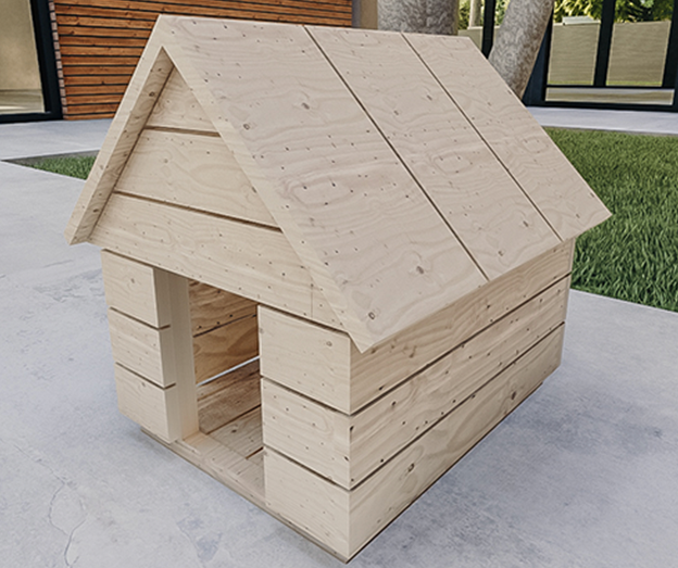 How To Build A Log Cabin Dog House Cute Sustainable Outdoor Wooden Dog