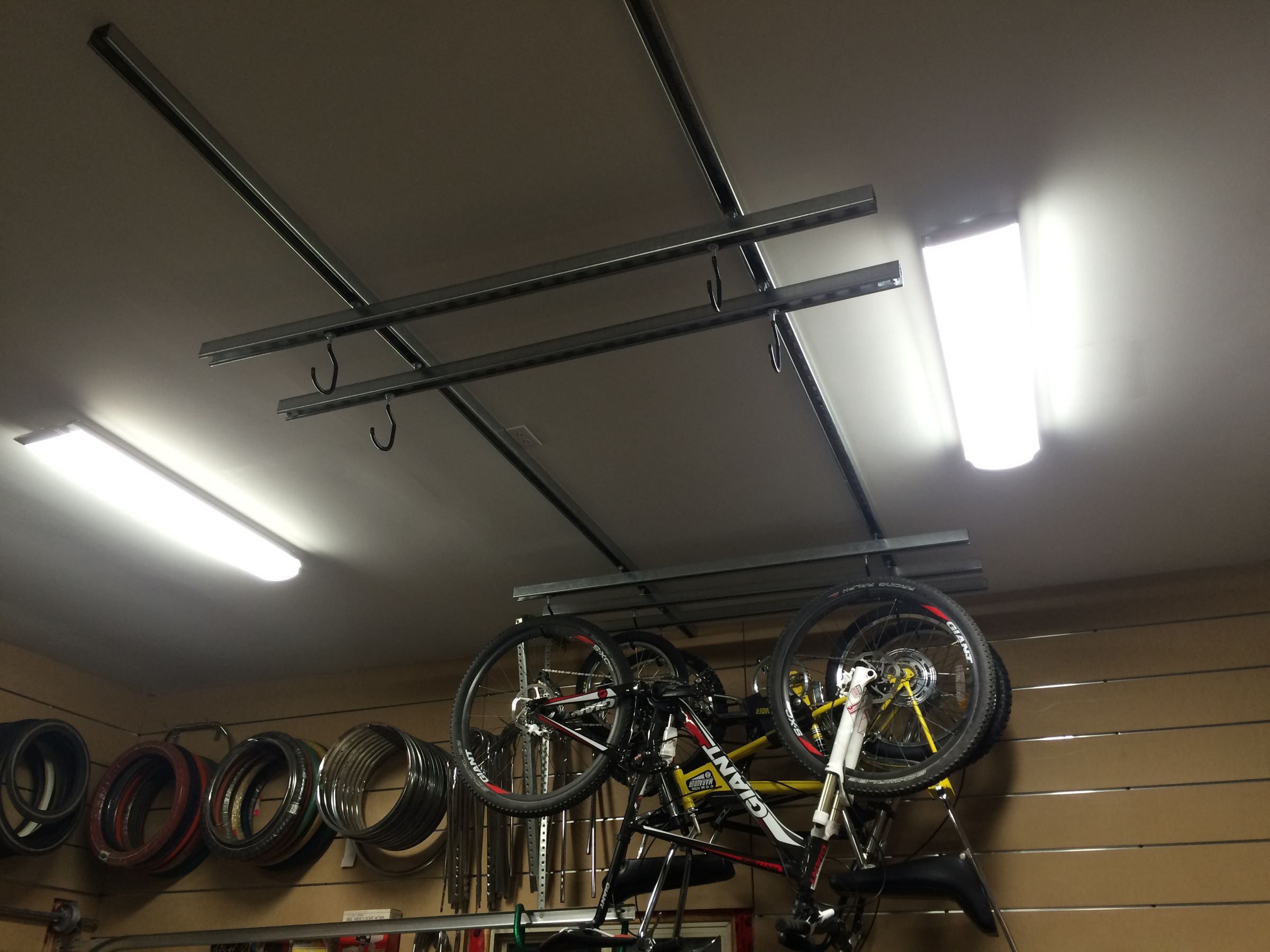 Overhead Garage Bicycle Storage System : 3 Steps (with Pictures ...