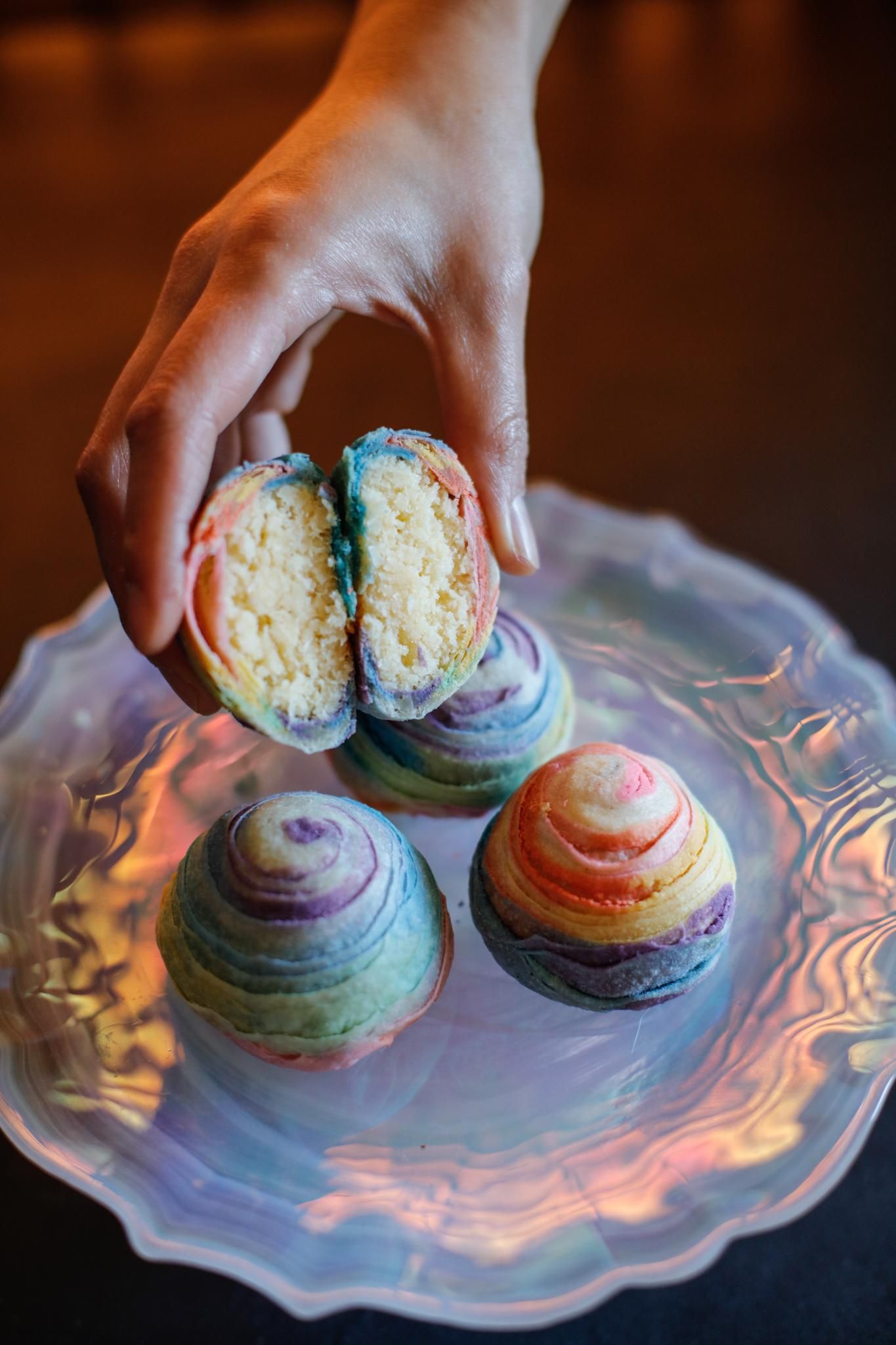 Rainbow Puff Balls With Coconut Filling : 12 Steps (with Pictures ...