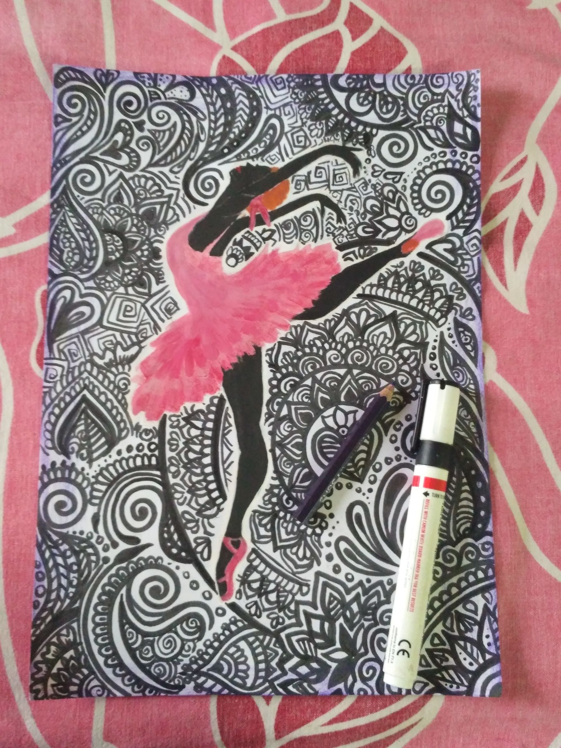 Zentangle Ballerina Art - in Rainbow Shades : 7 Steps - Instructables
