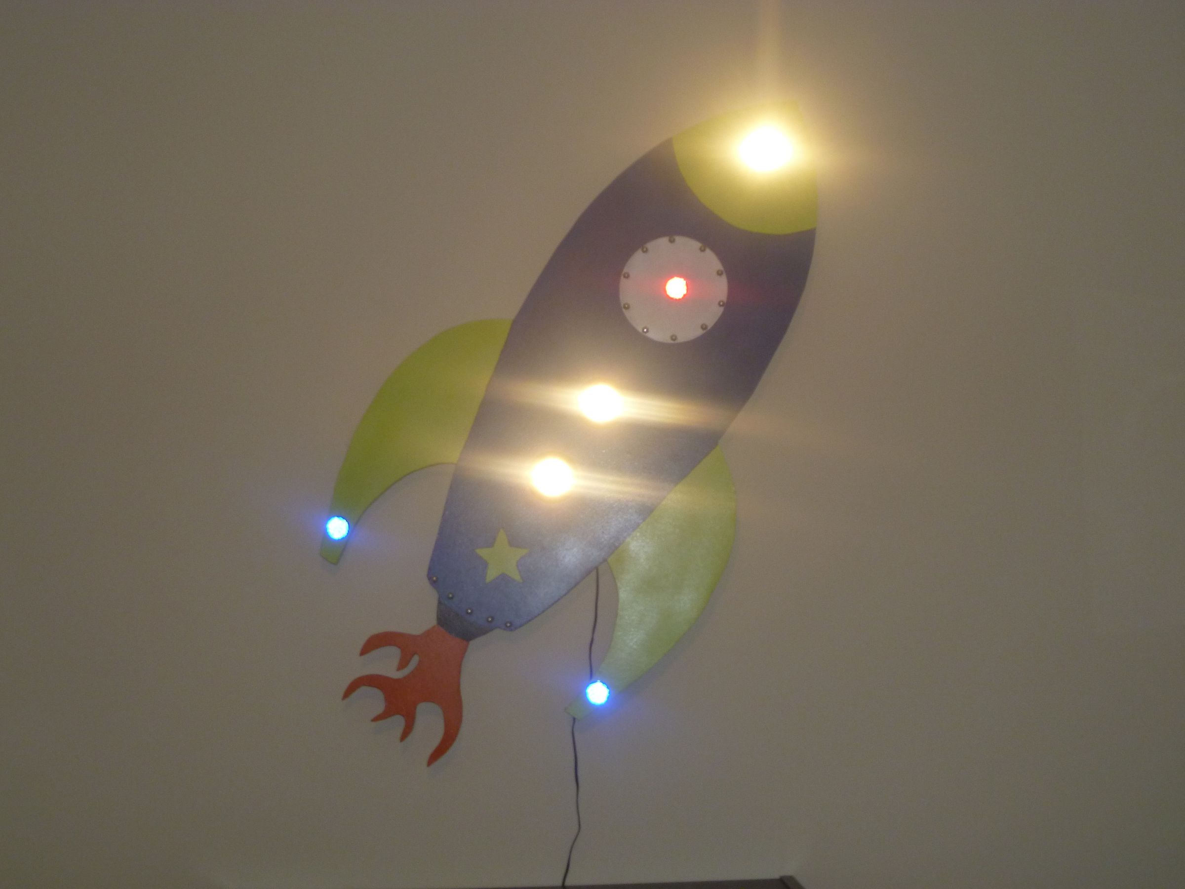 Wood Rocket Ship With LED Lights : 8 Steps (with Pictures) - Instructables