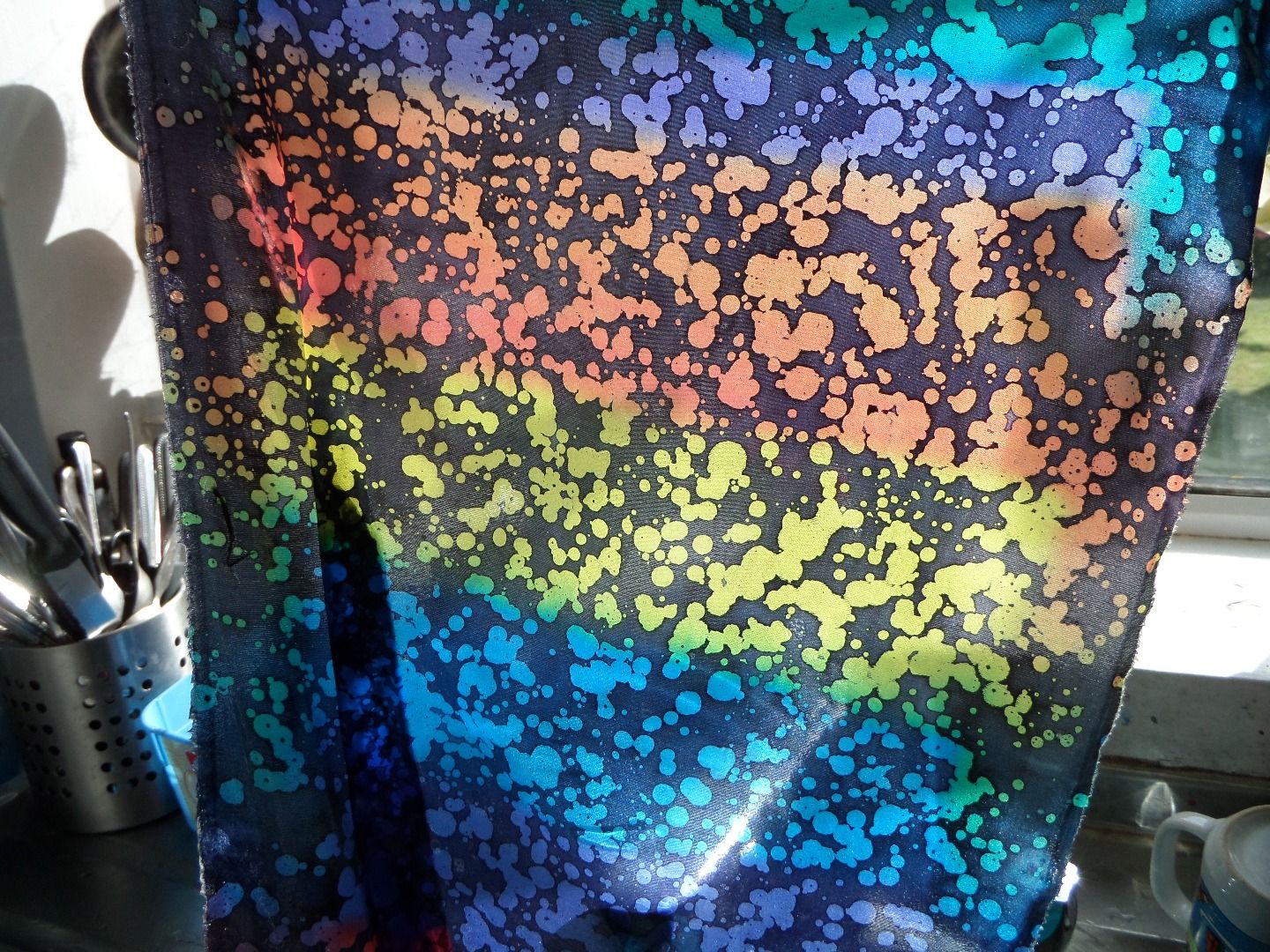 Rainbow Batik Silk Scarf Using a Teazle! : 11 Steps (with Pictures ...