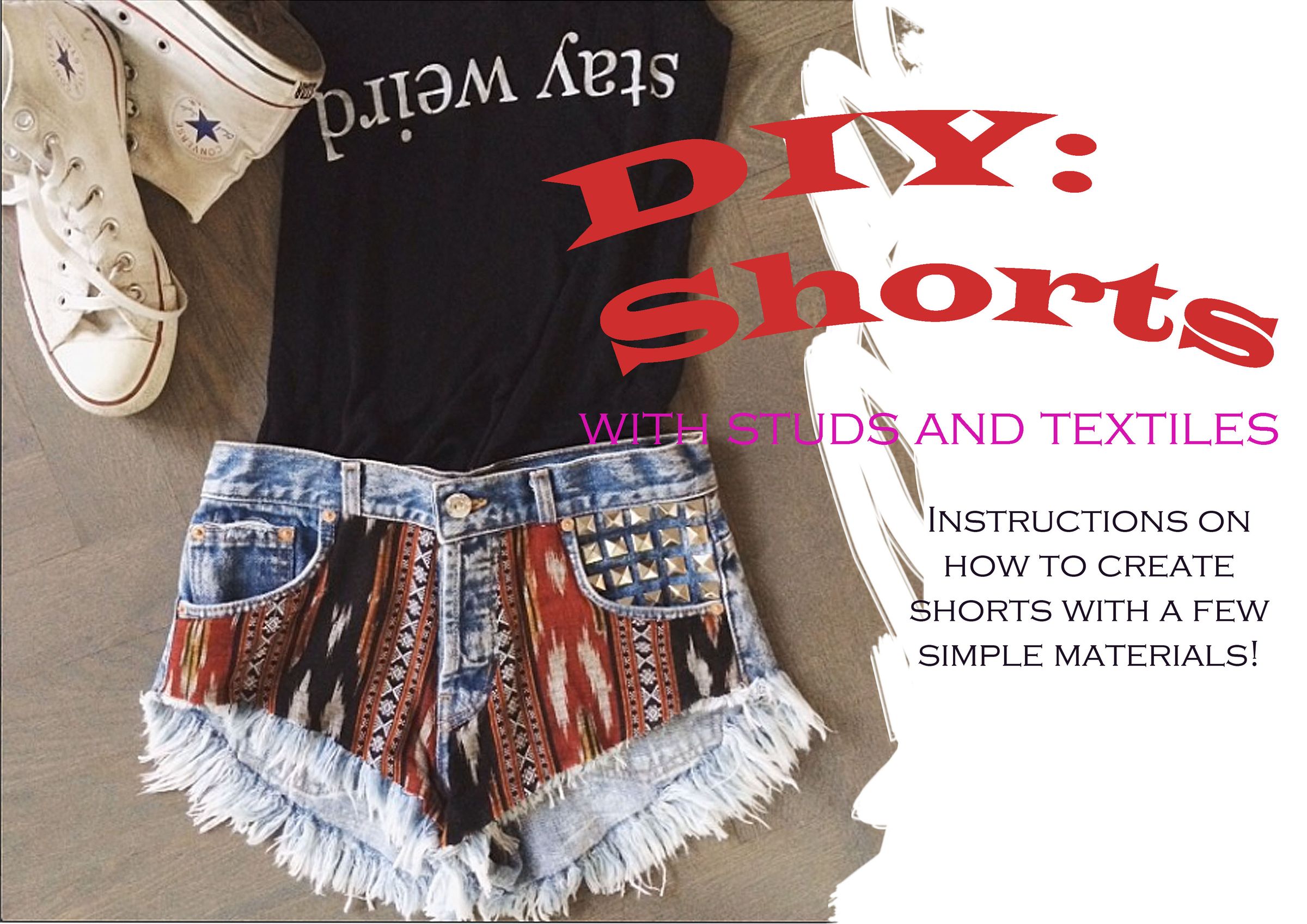 DIY Shorts With Studs and Textiles : 8 Steps - Instructables