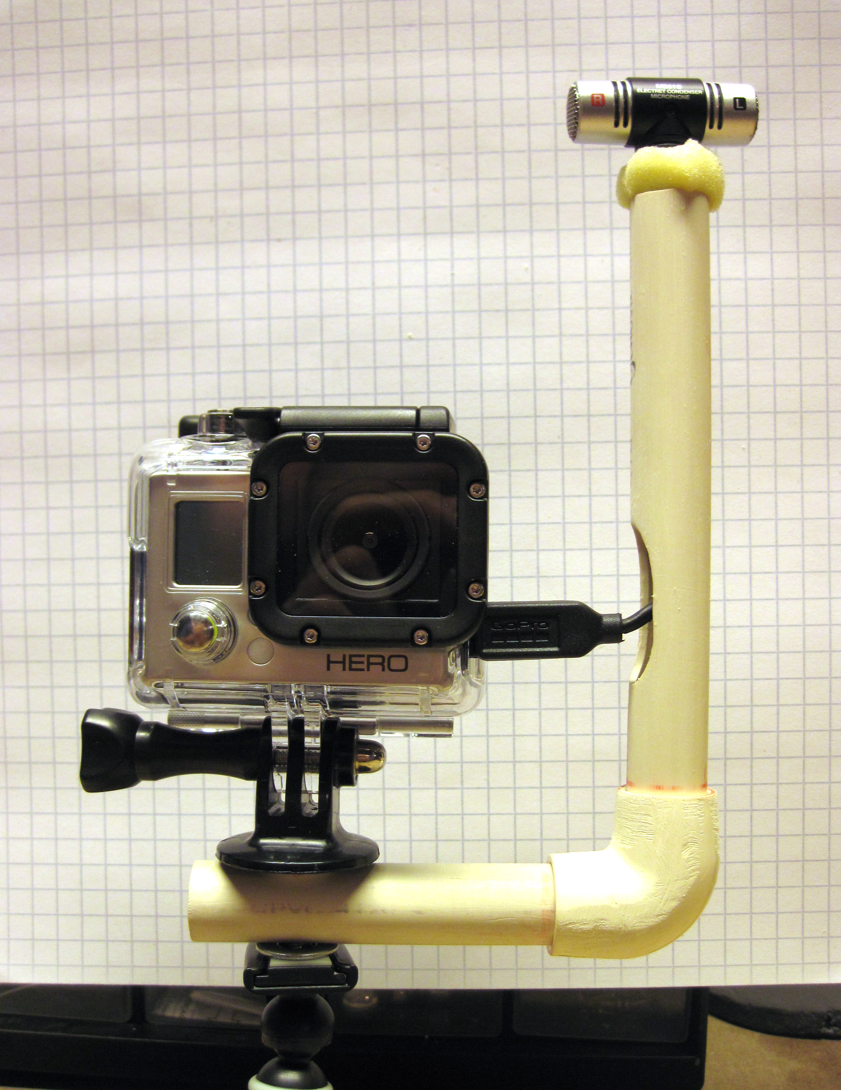 Make an External Microphone Mount for GoPro HERO3. : 7 Steps (with ...