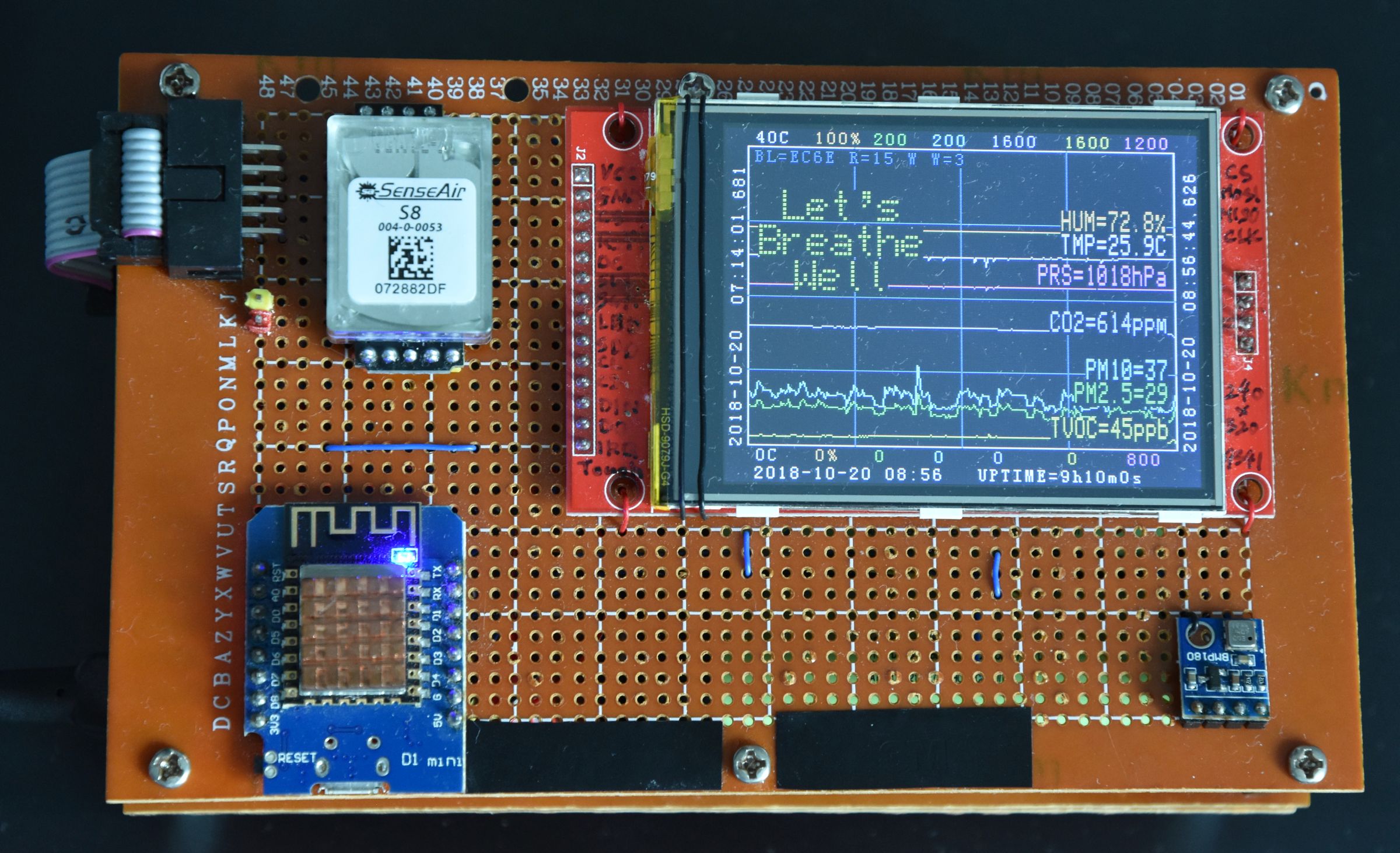 Air Quality and Weather Monitor (CO2 TVOC PM2.5 PM10 Temperature ...