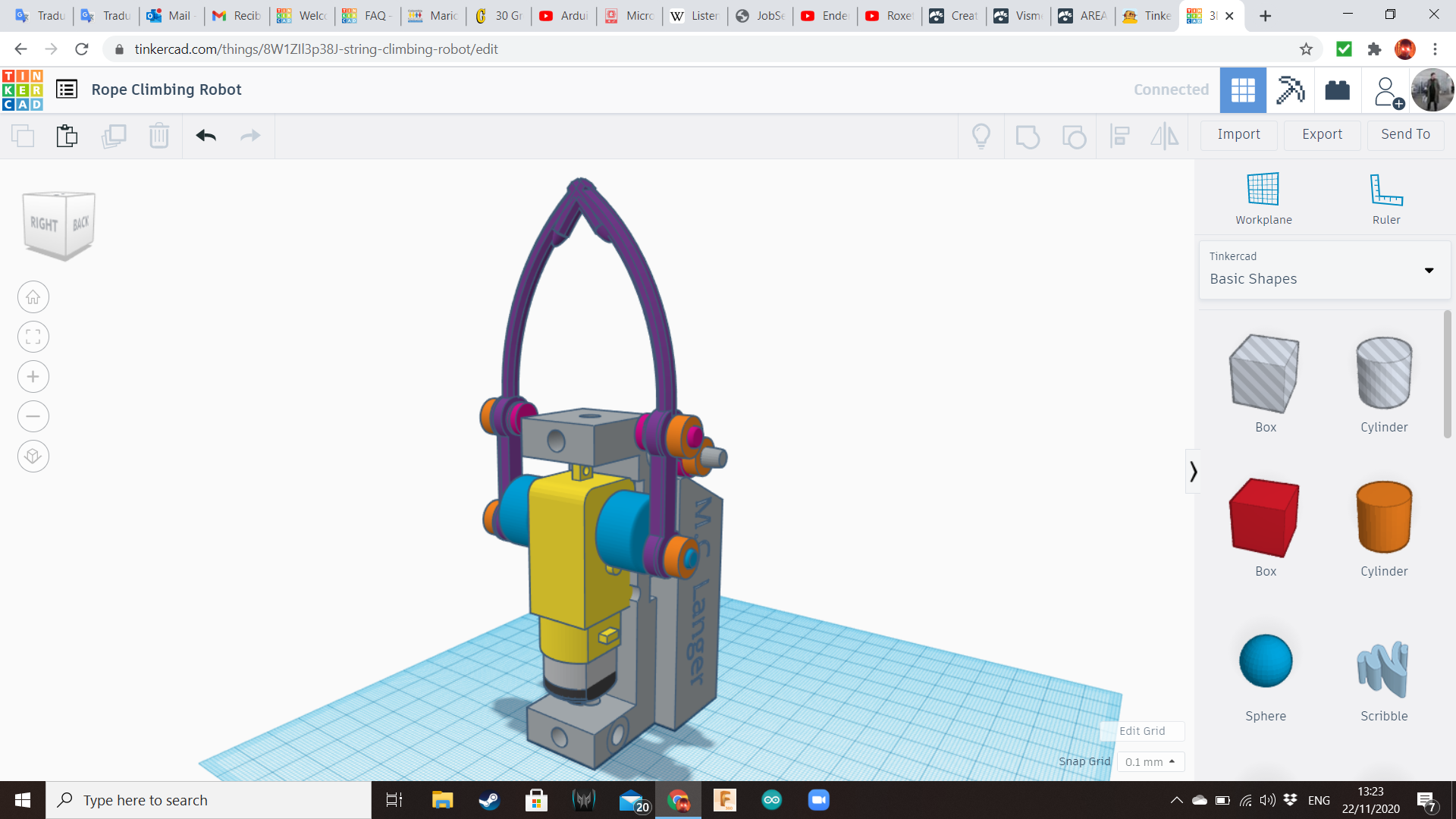 Tinkercad Robotics for School: Evil Zipline Robot! : 17 Steps (with ...