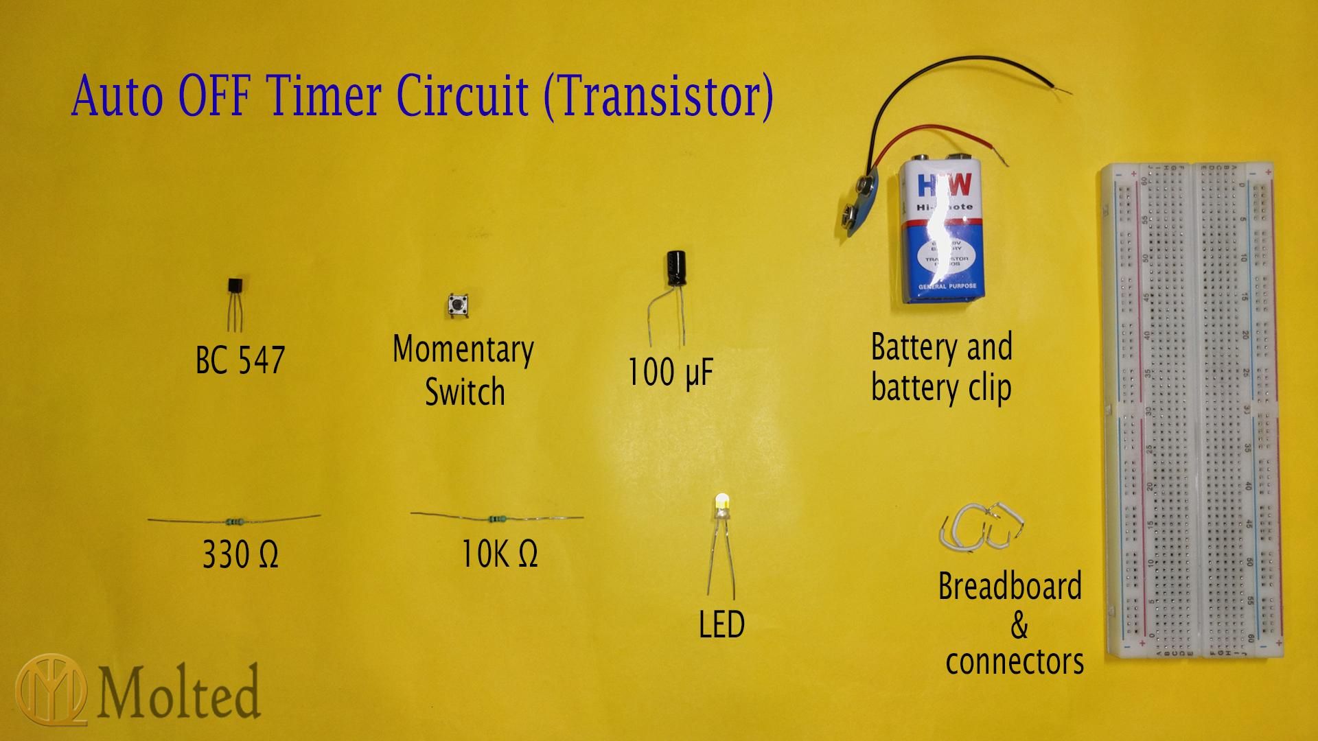 Two Auto-OFF Timer Circuits || 555 IC or Transistor : 3 Steps ...