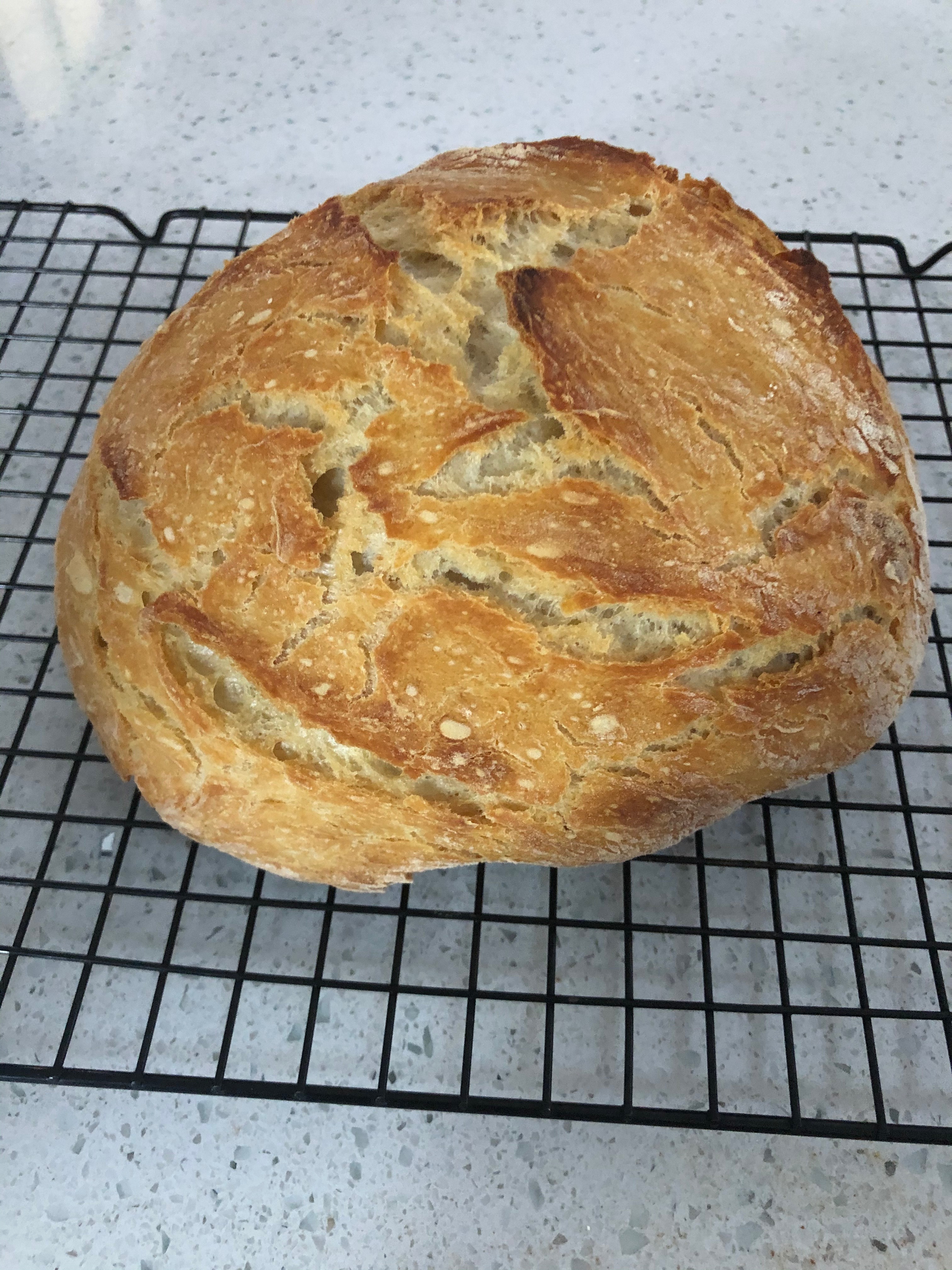 Lazy Man Bread | 4 Ingredients Bread Recipe | No Knead | No Machine ...