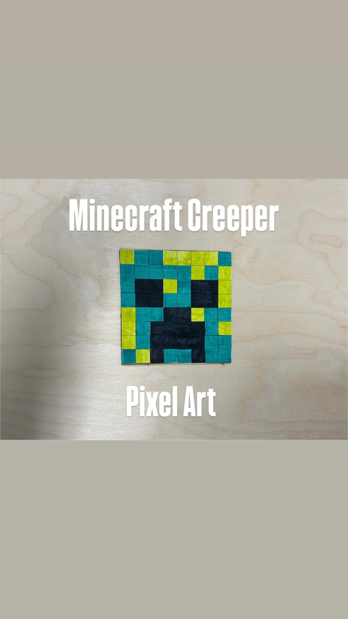Minecraft Creeper Pixel Art Craft : 5 Steps (with Pictures) - Instructables
