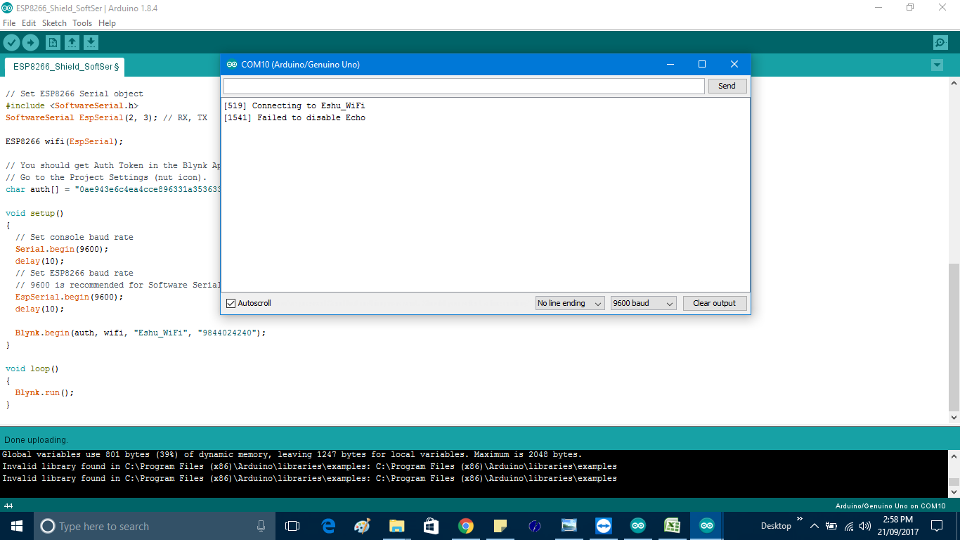 Connecting ESP8266-01 to Arduino UNO/ MEGA and BLYNK : 10 Steps (with ...