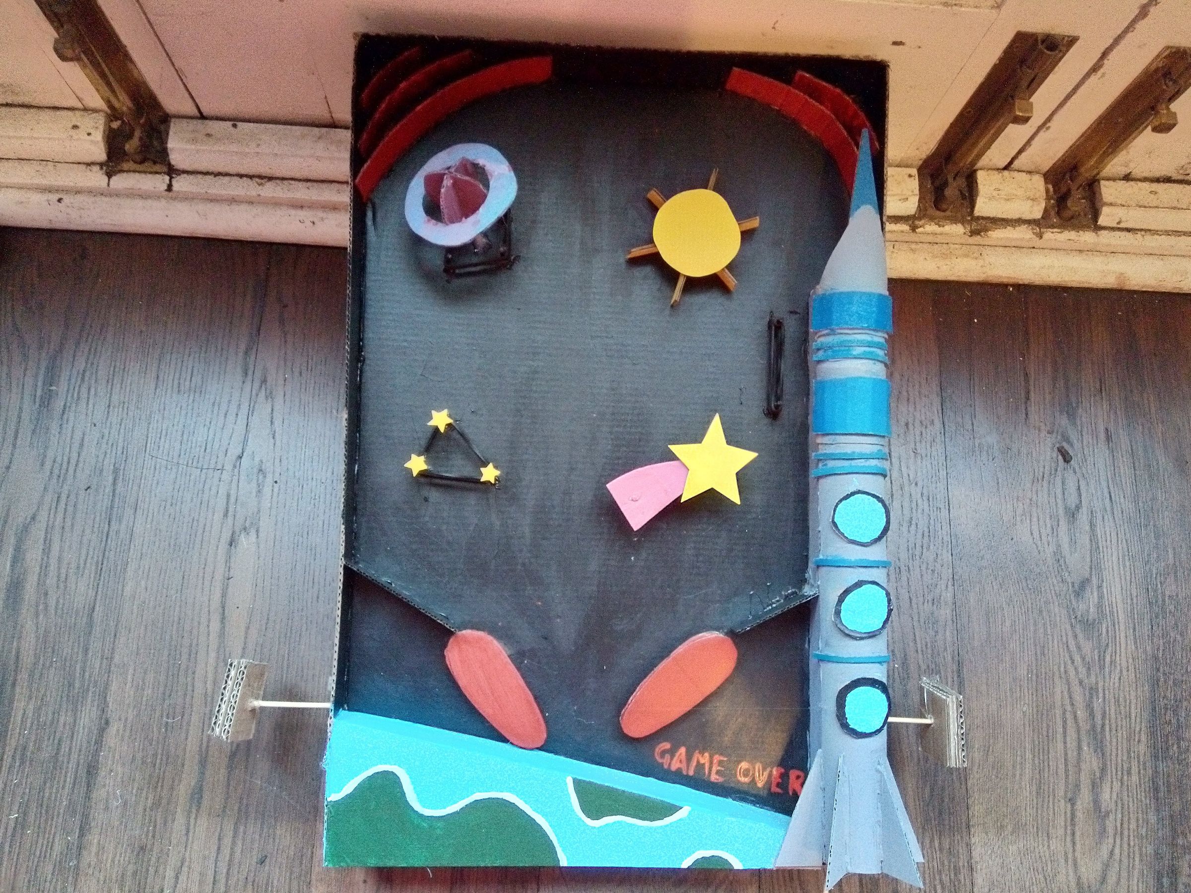 Space Pinball Machine (cardboard) : 10 Steps - Instructables