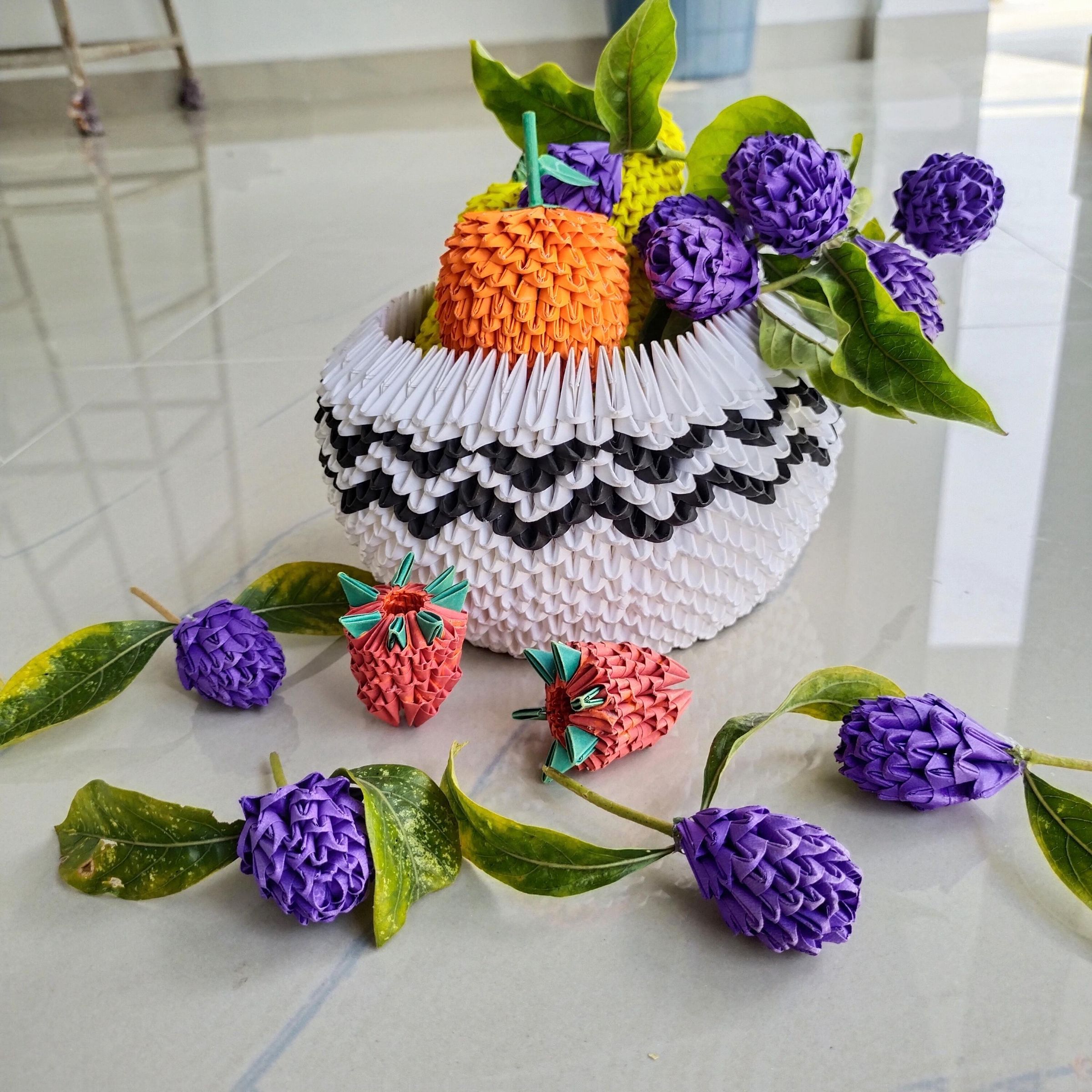 MODULER ORIGAMI FRUITS BOWL : 17 Steps (with Pictures) - Instructables