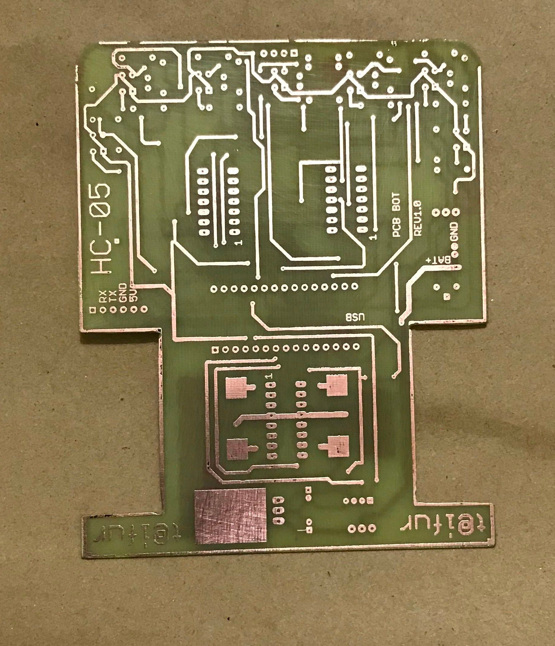 PCB BOT (Line Following, Obstacle Avoiding & Bluetooth Controlled Robot ...
