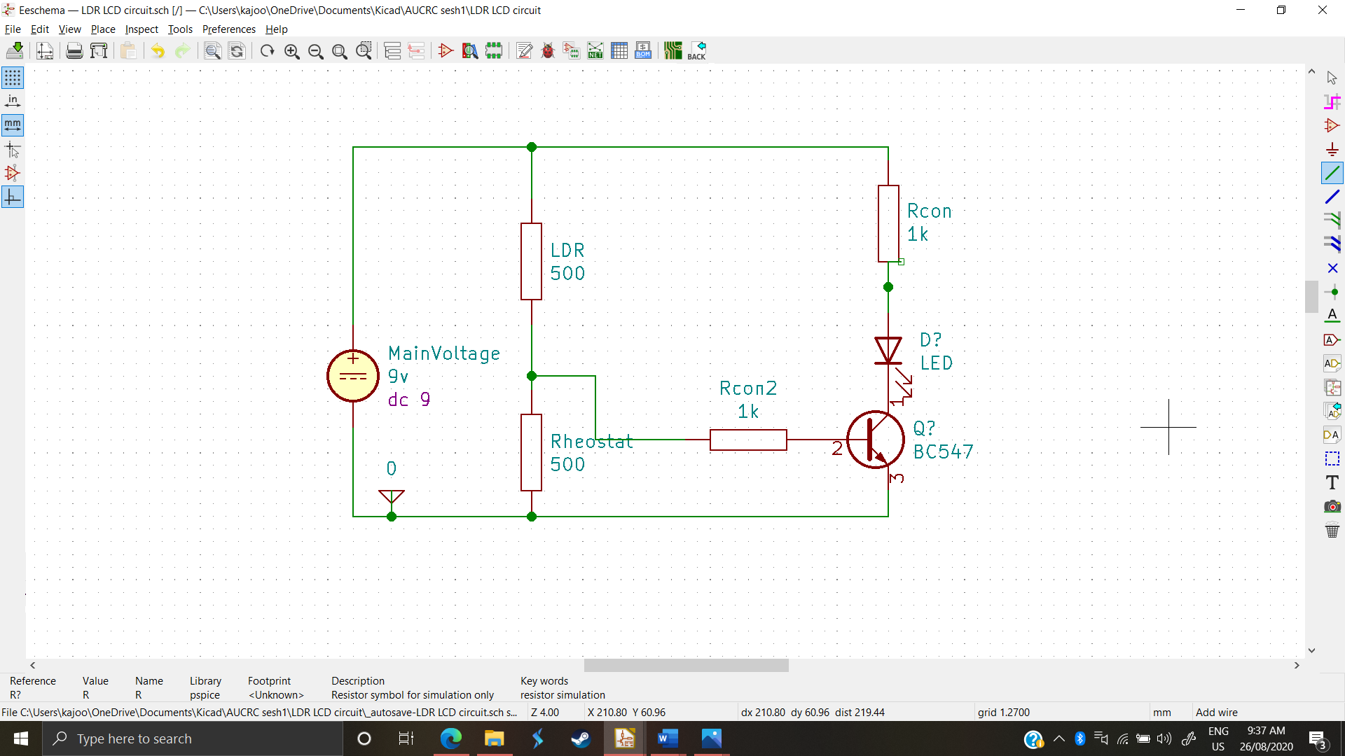 Simulating a KiCad Circuit : 7 Steps - Instructables
