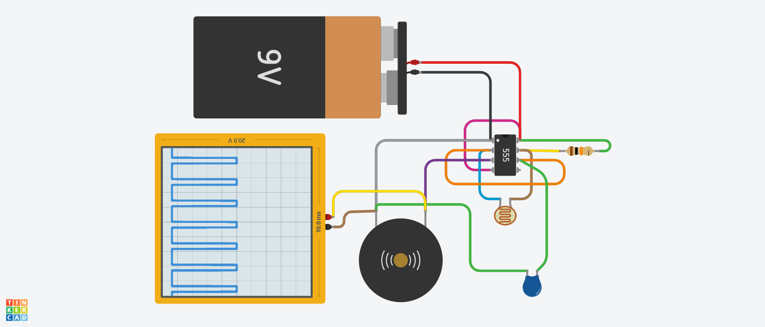 Theremin: an Electronic Odyssey [on 555 Timer IC ] *(Tinkercad) : 3 ...