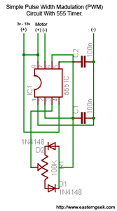 Simple (and Dirty) Pulse Width Modulation (PWM) With 555 Timer : 3 Steps - Instructables