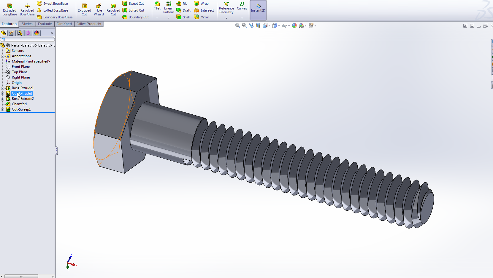 How to Make Bolt on SolidWorks in Three Minutes? : 10 Steps - Instructables