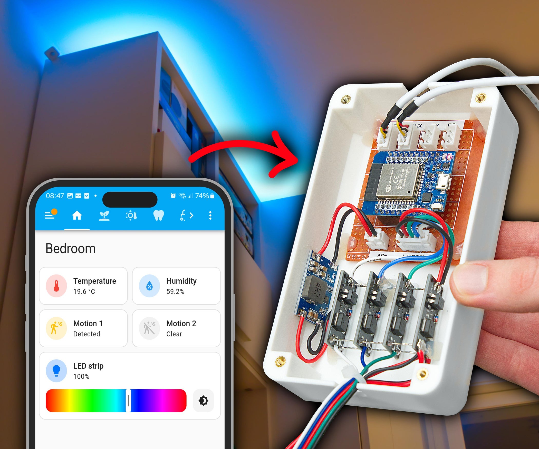 All-in-one RGBW LEDs Controller With Temperature and PIR Sensors! : 10 Steps (with Pictures ...