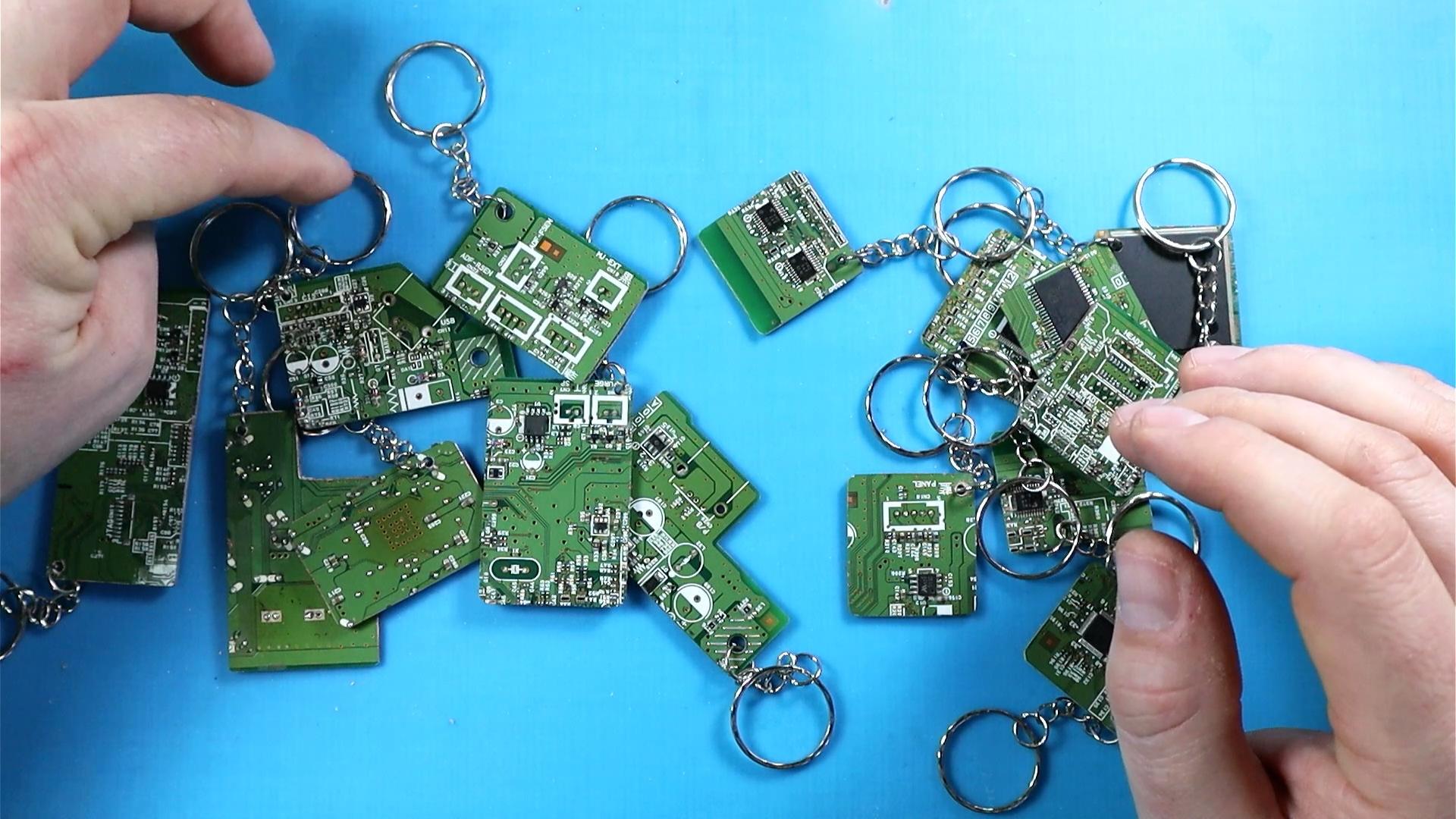 How to Make Beautiful PCB Keyrings From Recycled Printed Circuit Boards ...