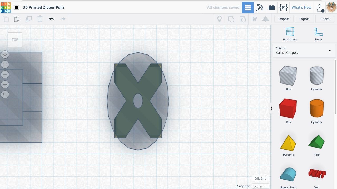 3D Printed Zipper Pulls - Tinkercad