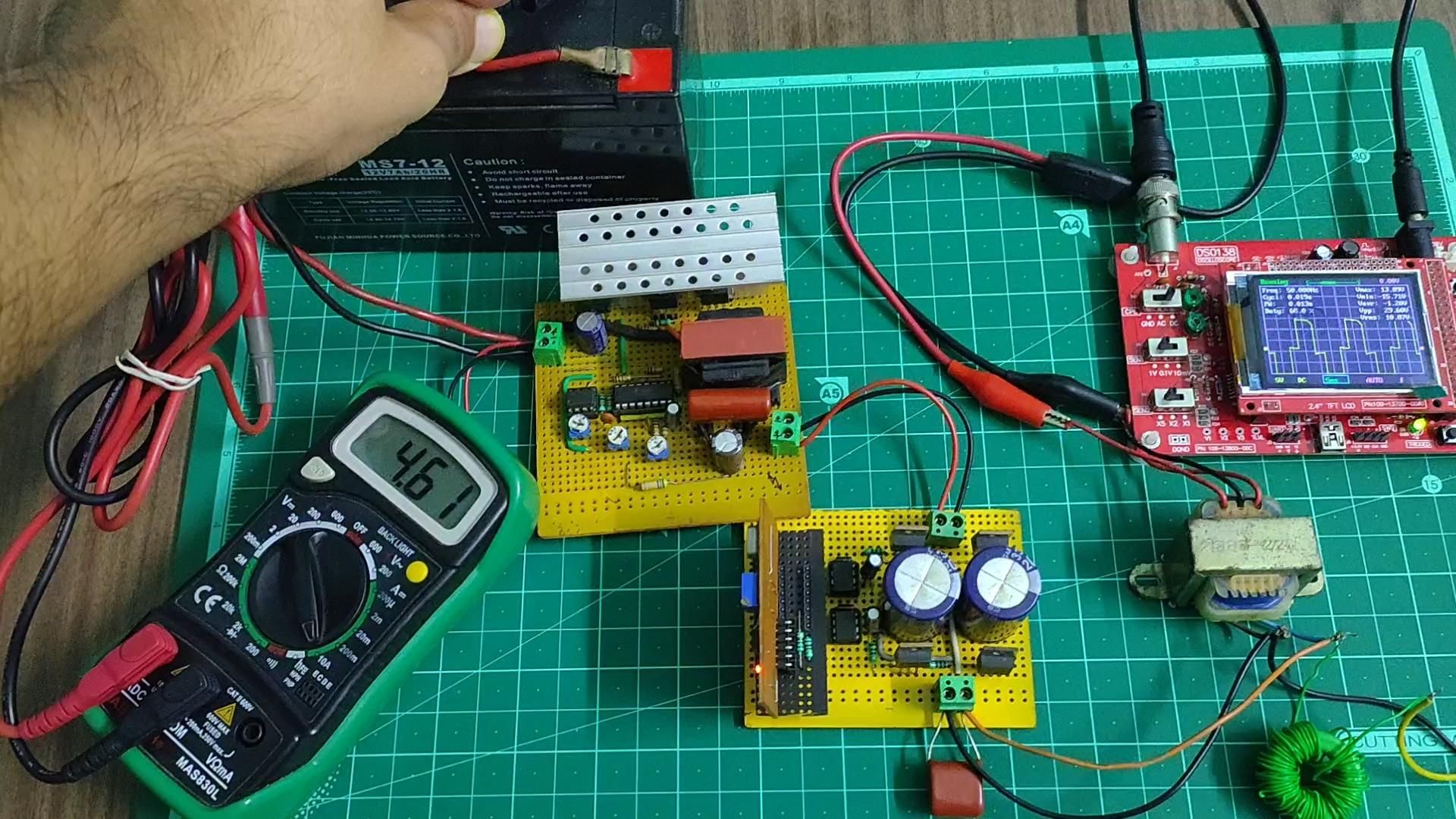 200W Modified Square Wave Inverter With Crystal Control : 10 Steps ...