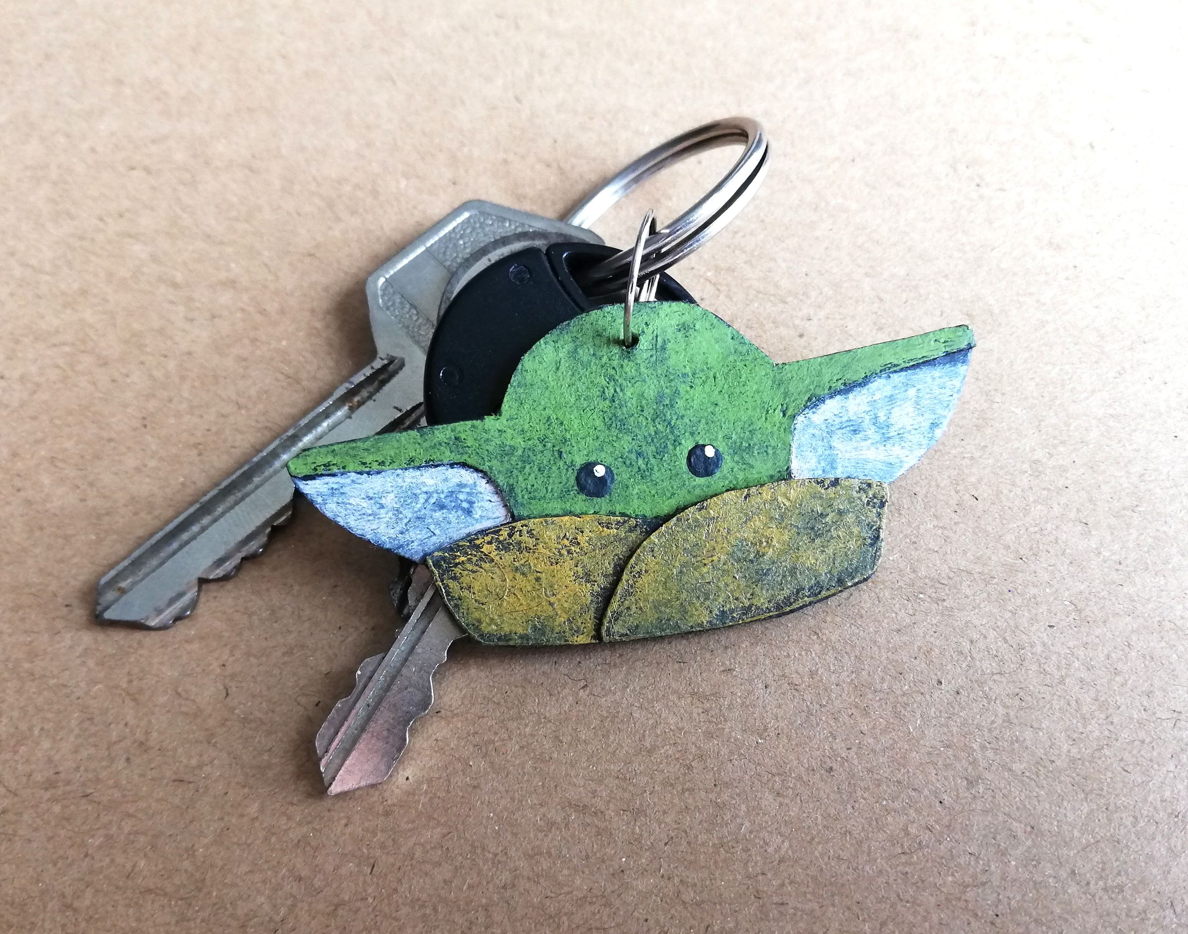 Baby Yoda Cardboard Keychain : 6 Steps (with Pictures) - Instructables