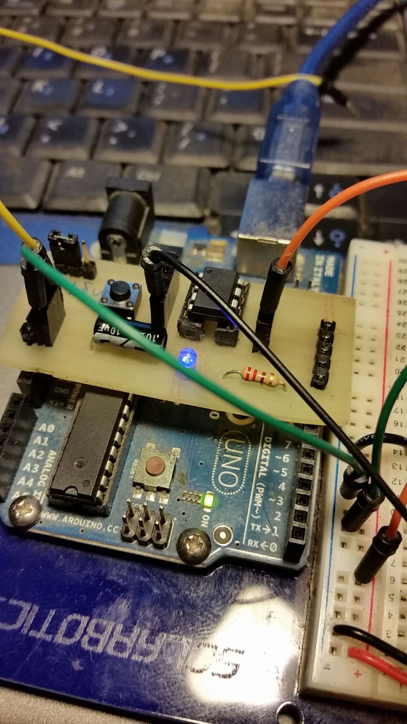 Arduino ATtiny85 Programmer Shield on PCB [ATtinyShield] : 9 Steps ...