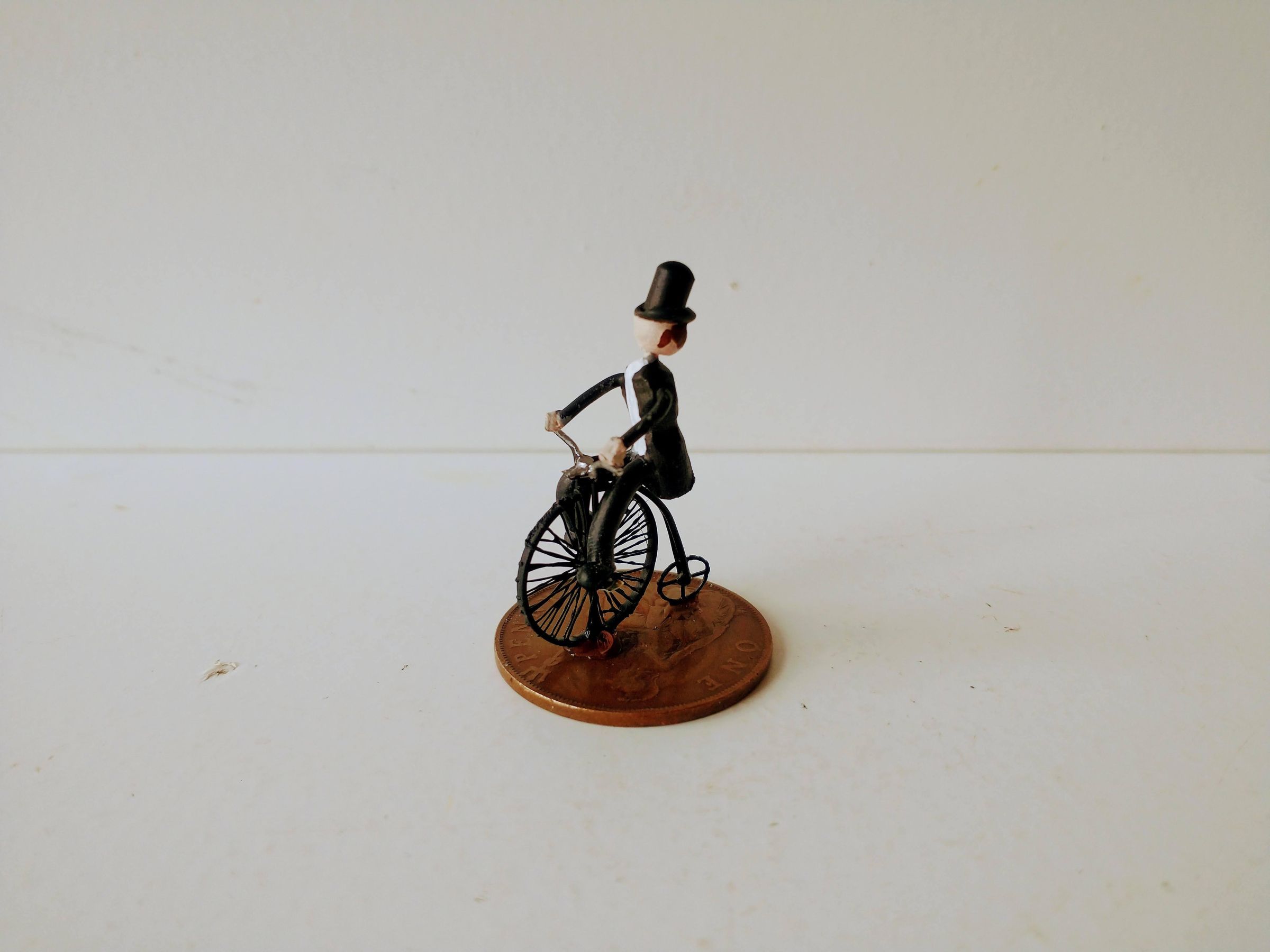 Tiny Penny Farthing Bicycle Made From Pocket Watch Gears - Small Enough ...