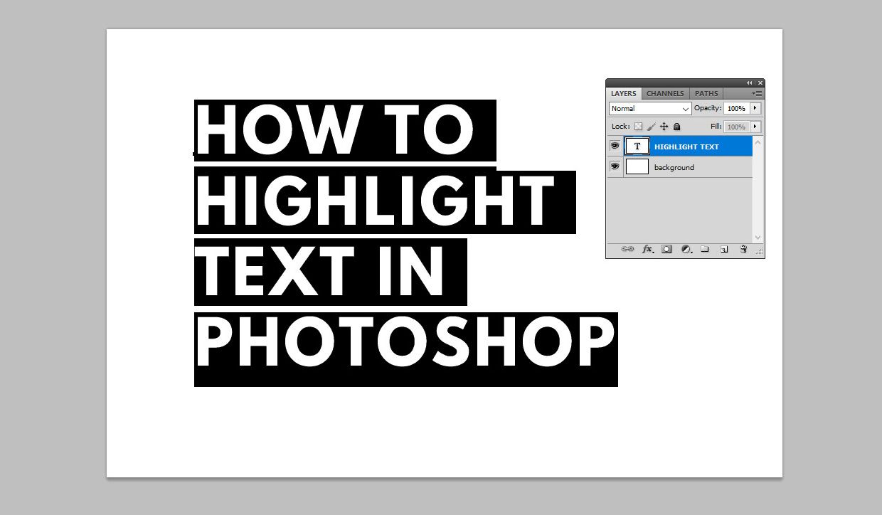 How to Highlight Text in Photoshop : 6 Steps - Instructables