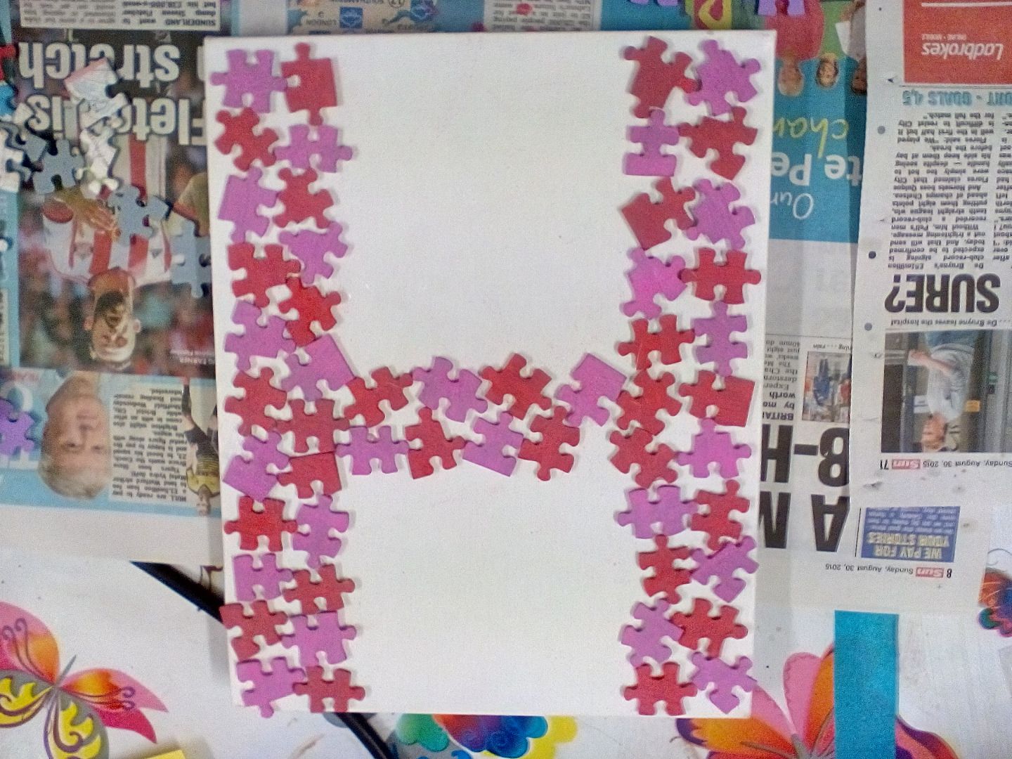 Jigsaw Puzzle Monogram Wall Art : 5 Steps (with Pictures) - Instructables