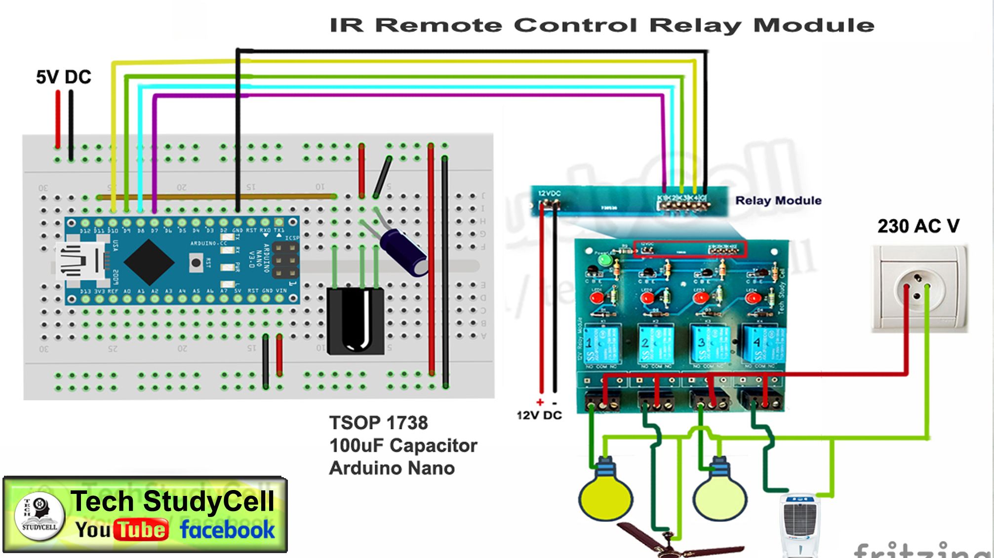 Home Automation With Infrared and Bluetooth Controlled Relay Module ...