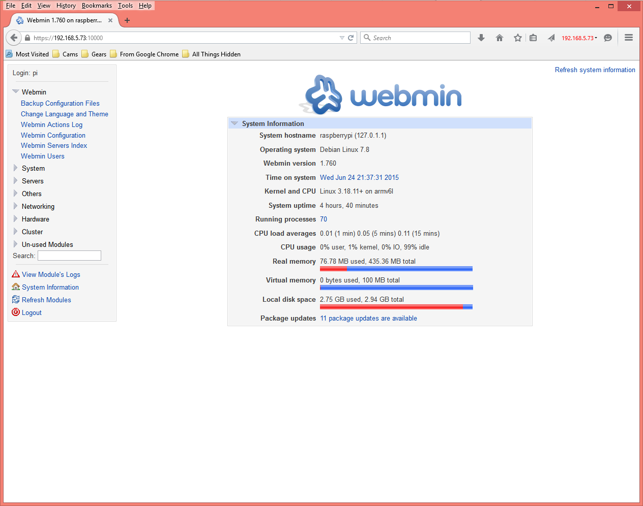 Adding Webmin to Manage a Raspberry Pi : 14 Steps (with Pictures) - Instructables