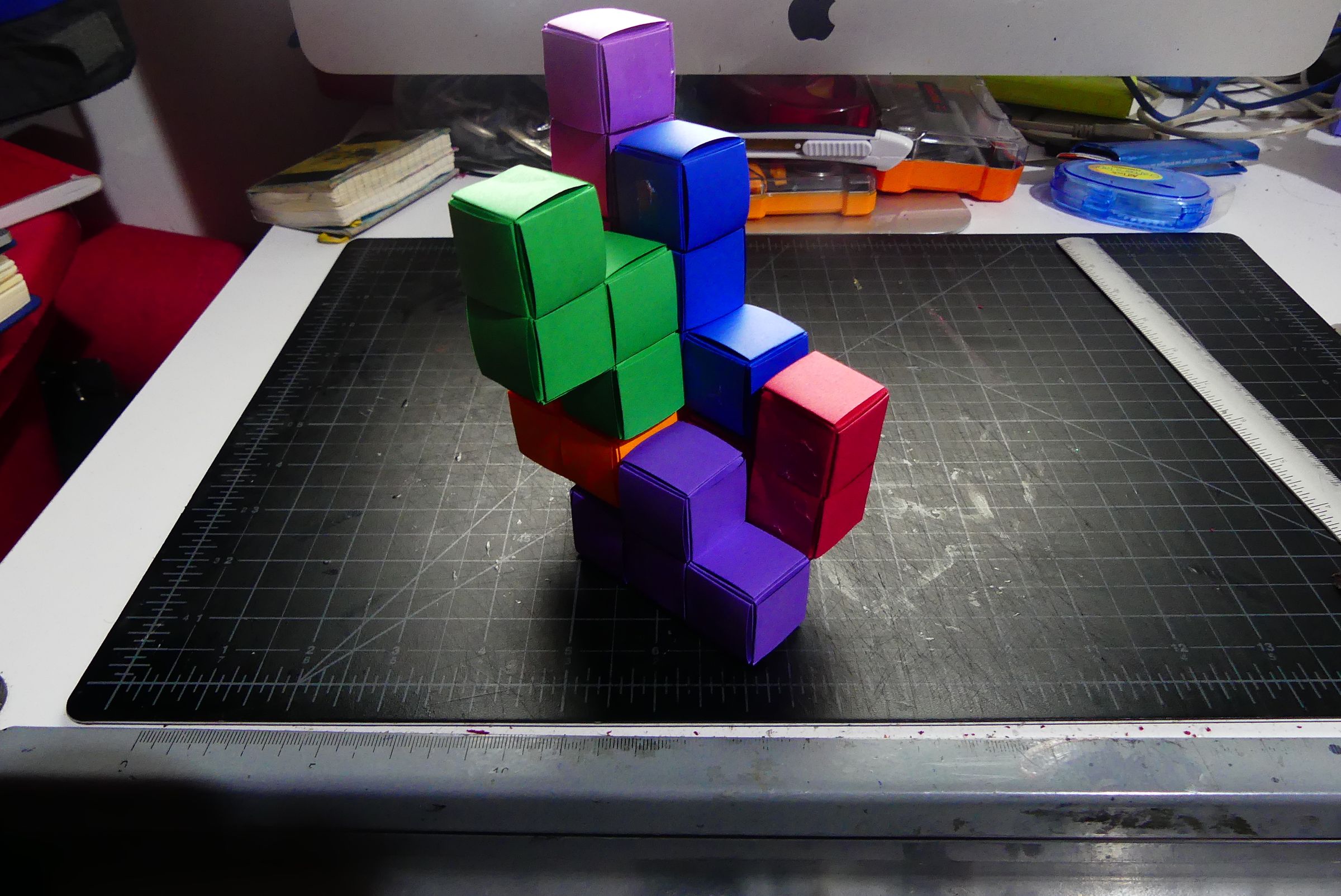 Rainbow Tetris Paper Sculpture : 7 Steps (with Pictures) - Instructables