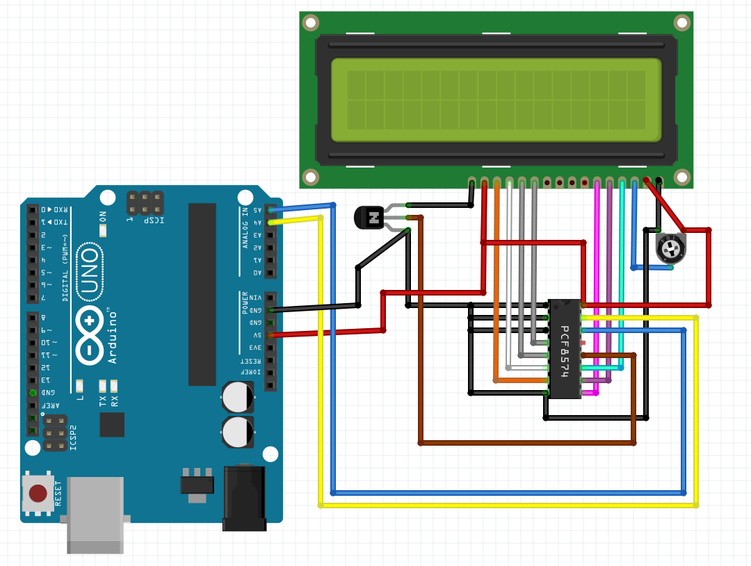 LCD Display I2C Adapter for Arduino With PCF8574A : 6 Steps - Instructables