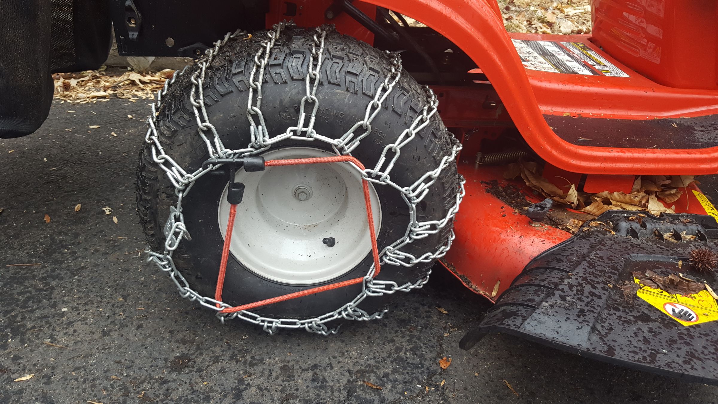How to Mount Tire Chains to a Tractor : 8 Steps (with Pictures ...