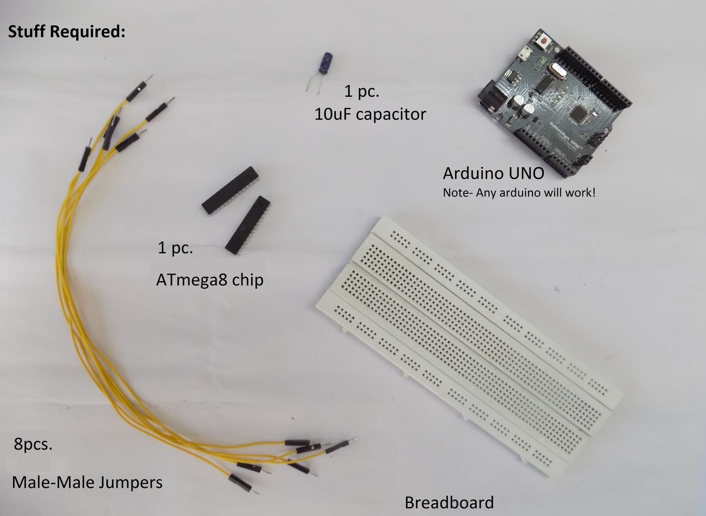 Atmega8 As Arduino Using Internal 8mhz Crystal 7 Steps With