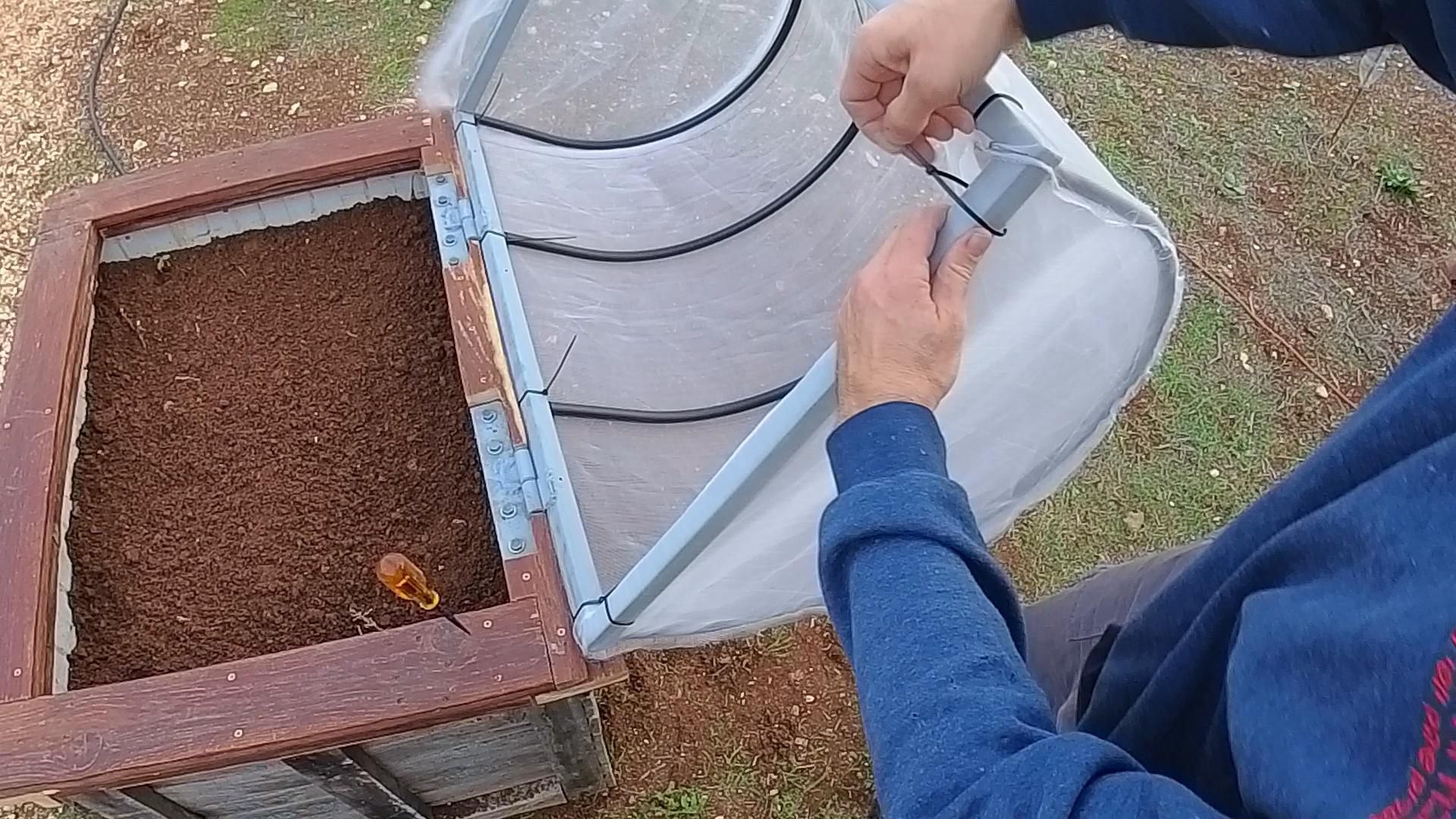 How to Build a Raised Bed Garden With Hinged Cover (Recycled Materials ...