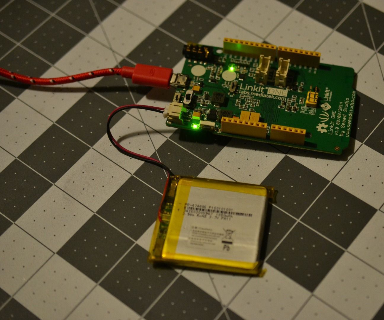 How to Charge the MediaTek LinkIt ONE Battery and Check the Battery Level - Instructables