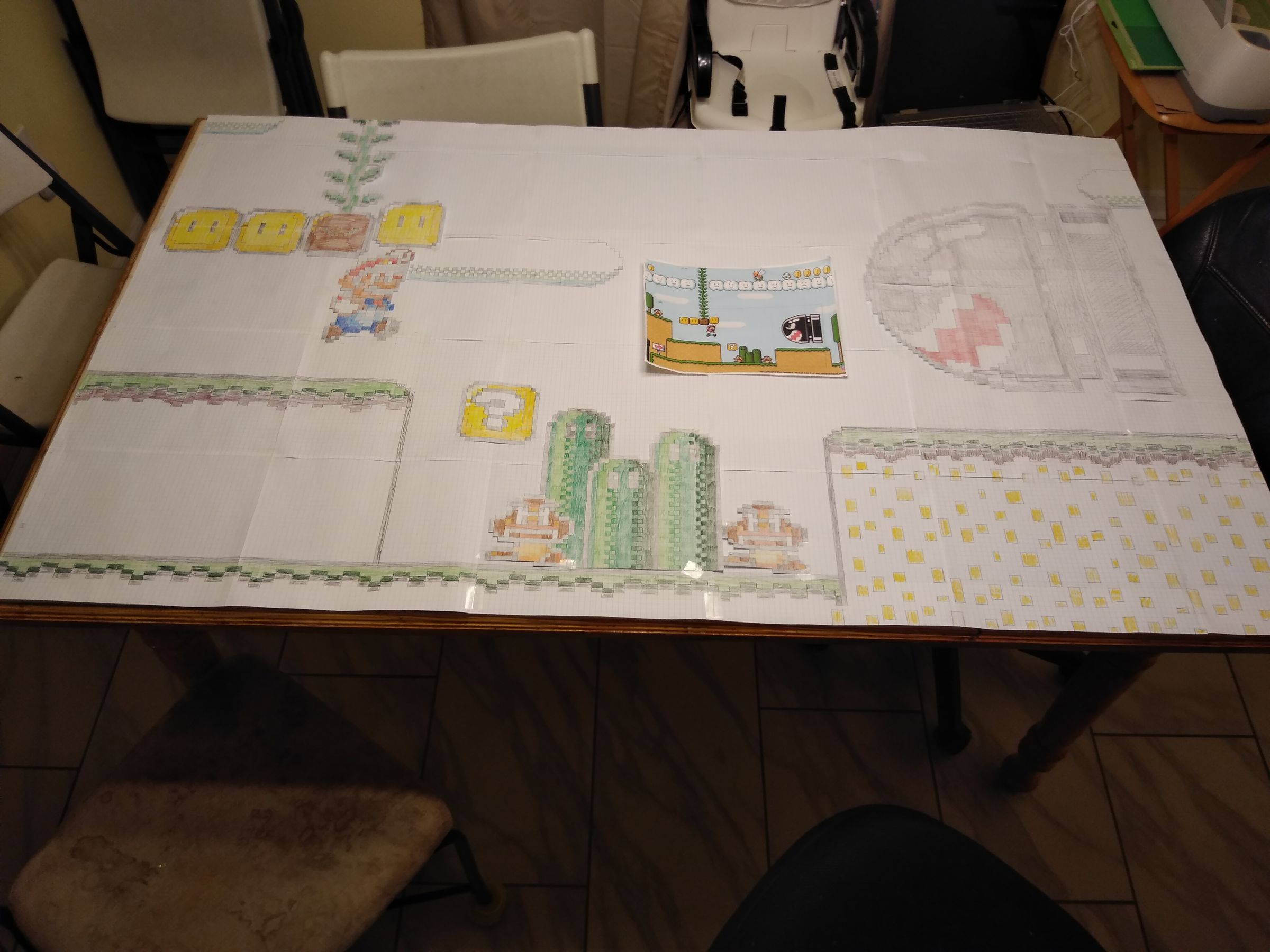 Mario Mosaic Tabletop : 10 Steps (with Pictures) - Instructables