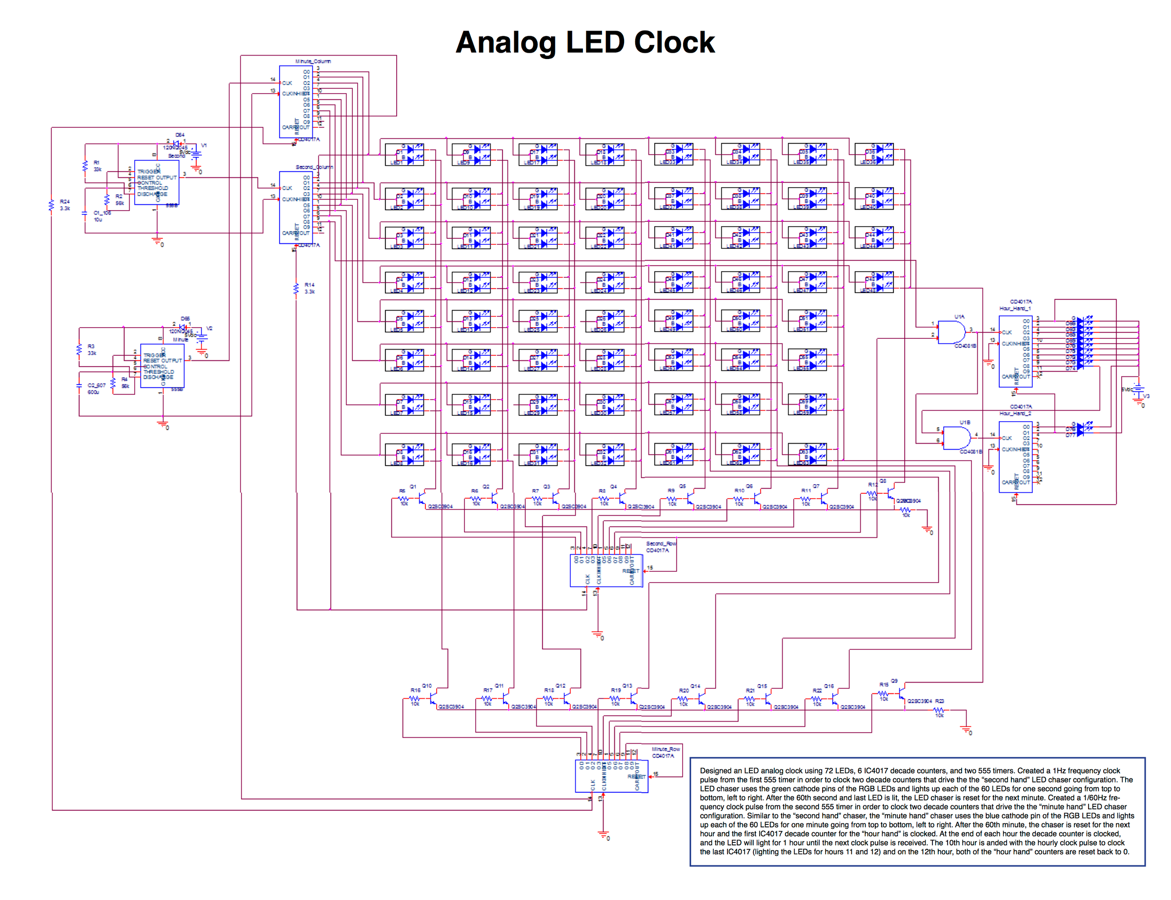 Led Wall Clock Circuit Diagram