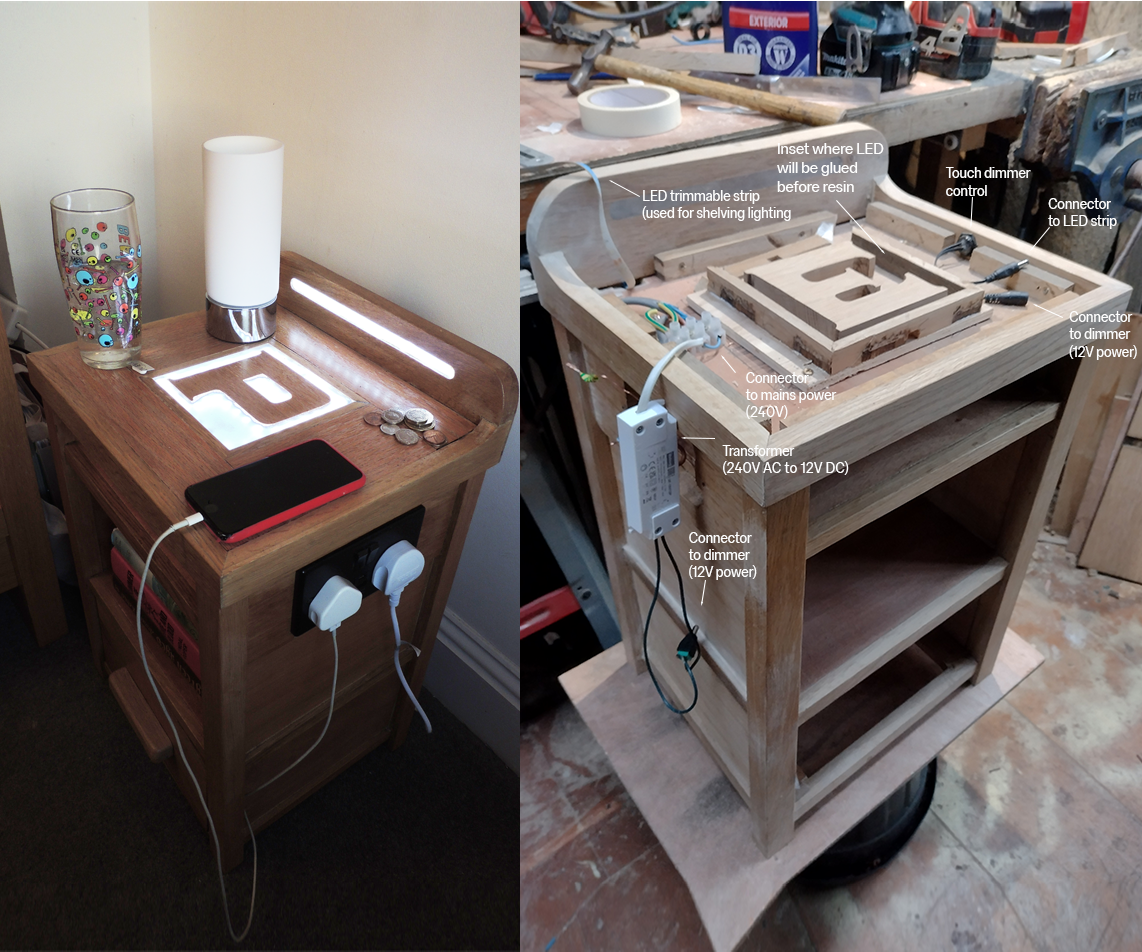 Matching Pair of Personalised Bedside Tables (nightstands) From ...