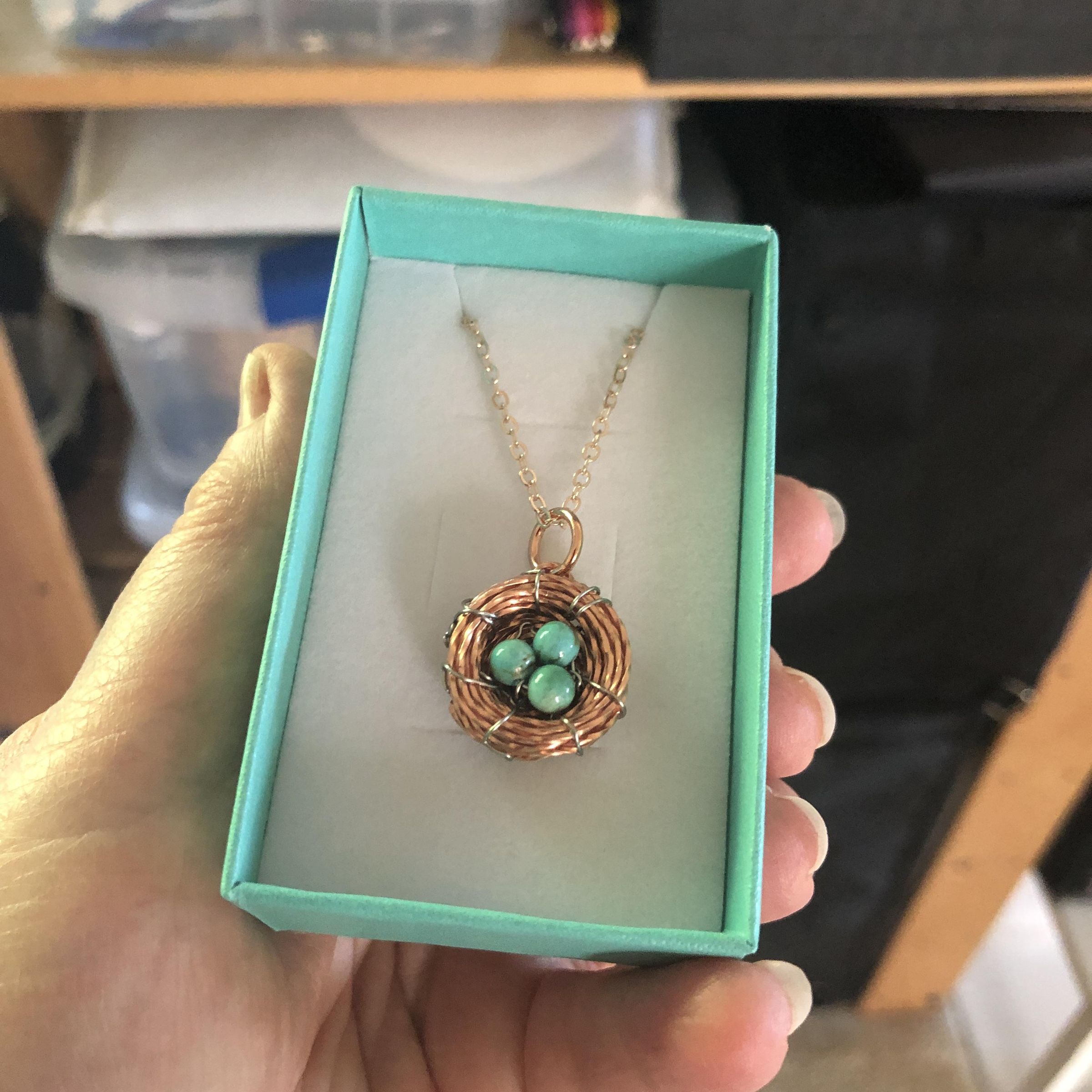 Copper & Turquoise Bird's Nest Pendant : 10 Steps (with Pictures) - Instructables