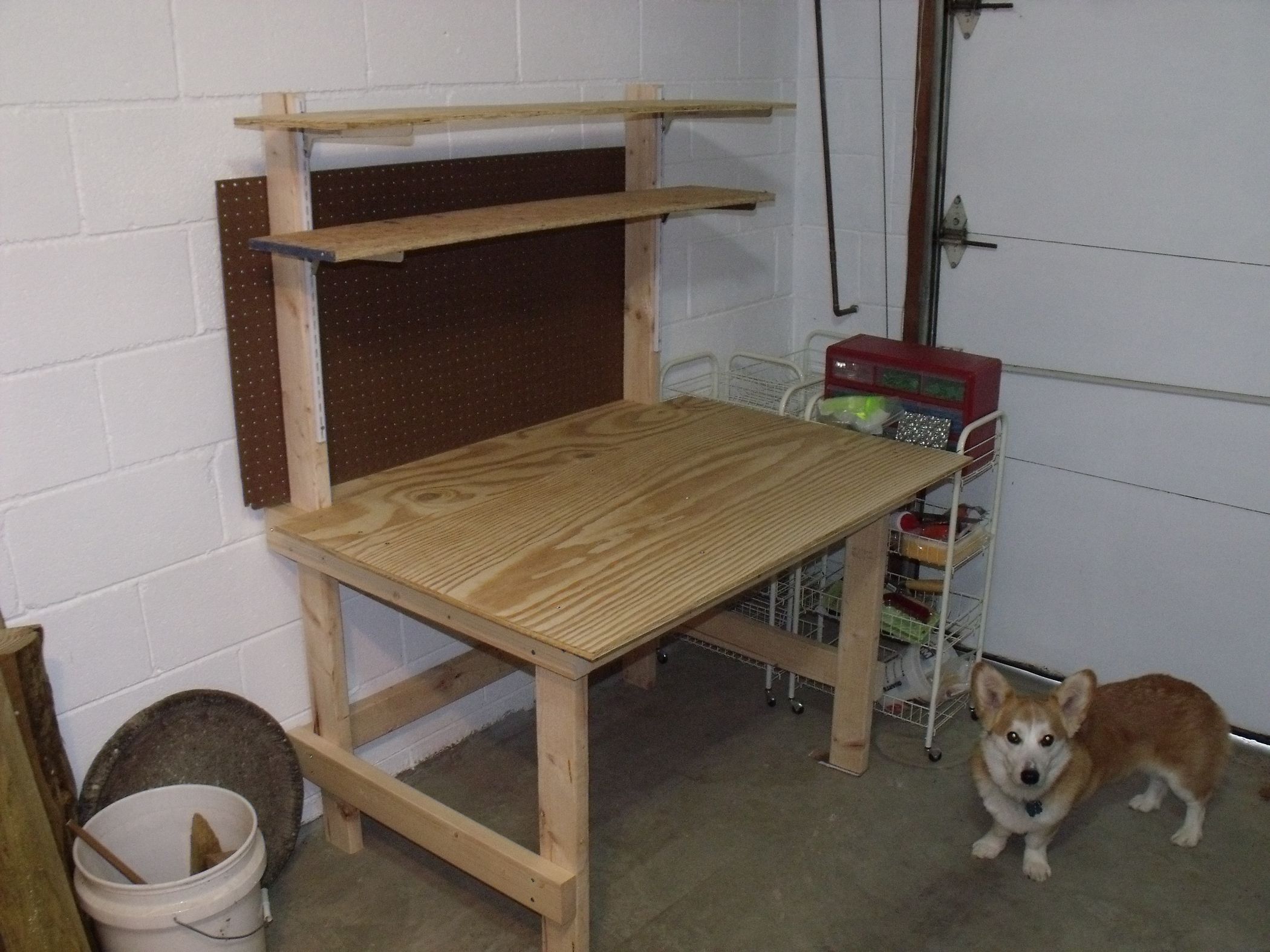 Build Garage Work Table With Attached Shelves : 7 Steps - Instructables
