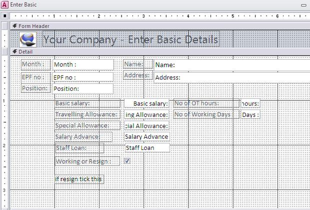 Payroll and Staff Attendance Database Using MS Access : 6 Steps ...